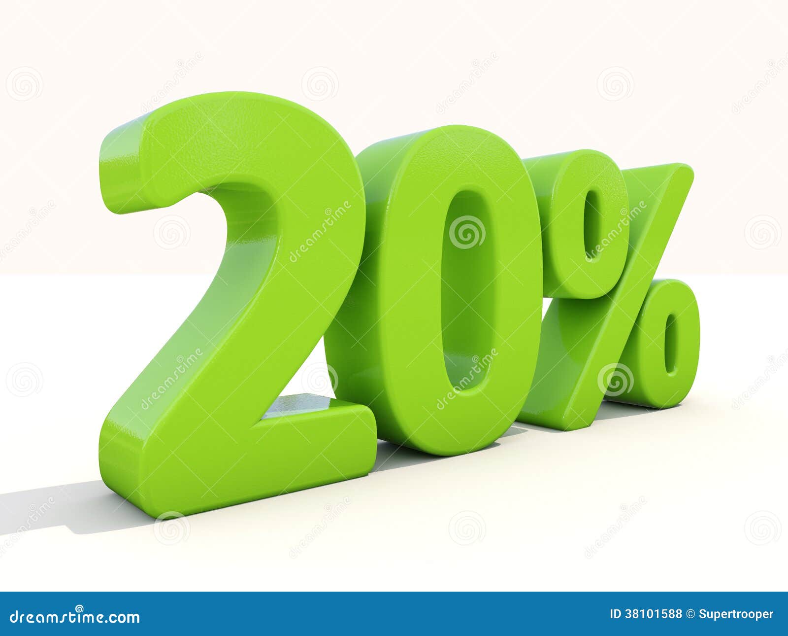 20% Percentage Rate Icon On A White Background Stock Photo - Image ...