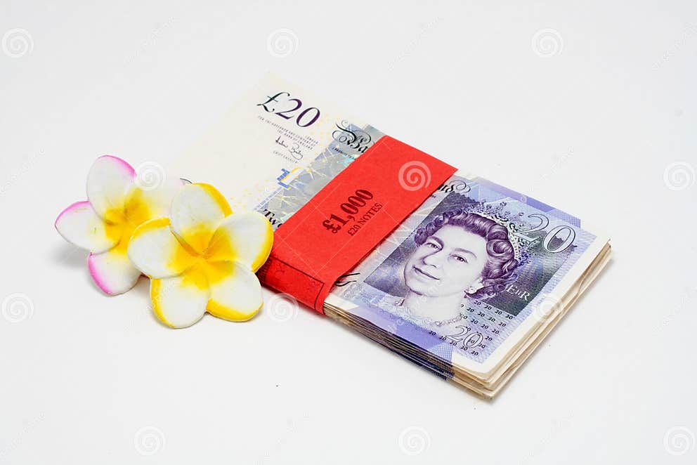 20 Pound Notes in stack editorial photography. Image of england - 14372032