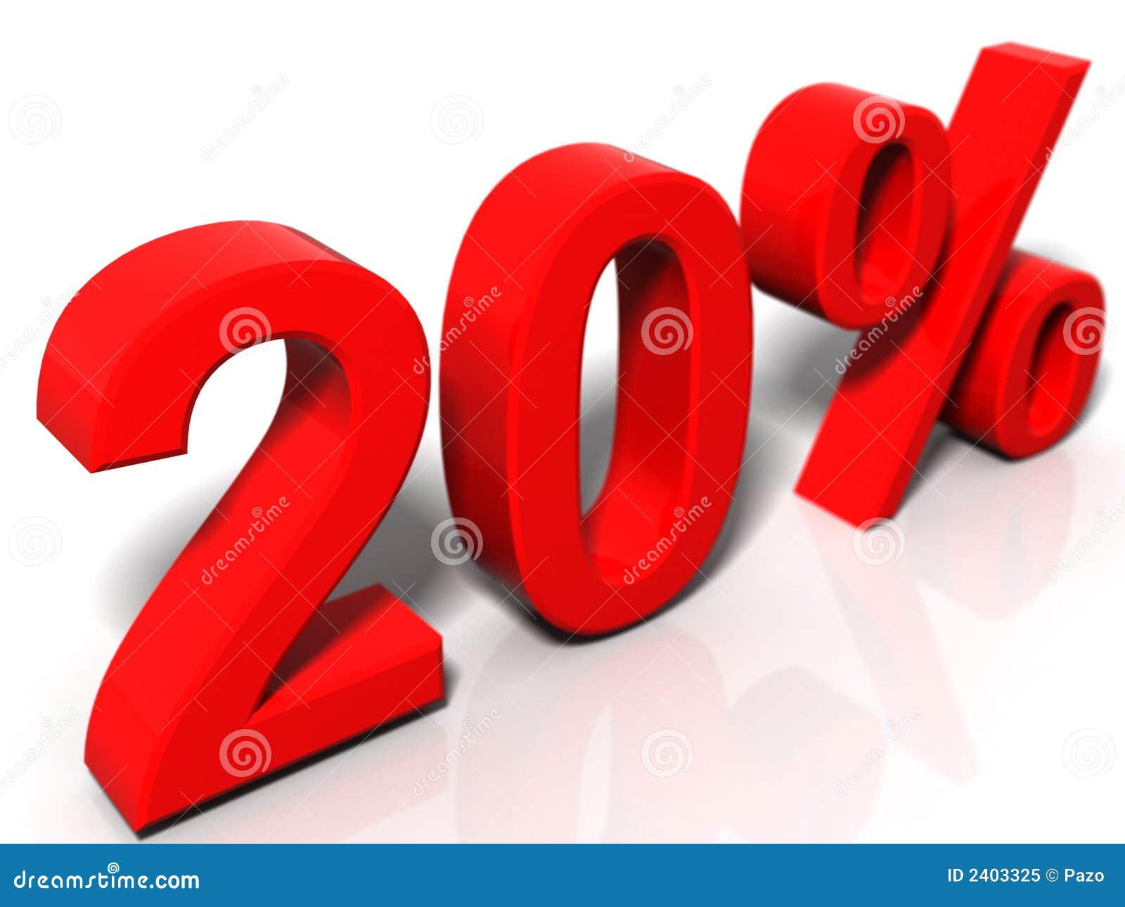 20 Prozent stock abbildung. Illustration von finanziell - 2403325