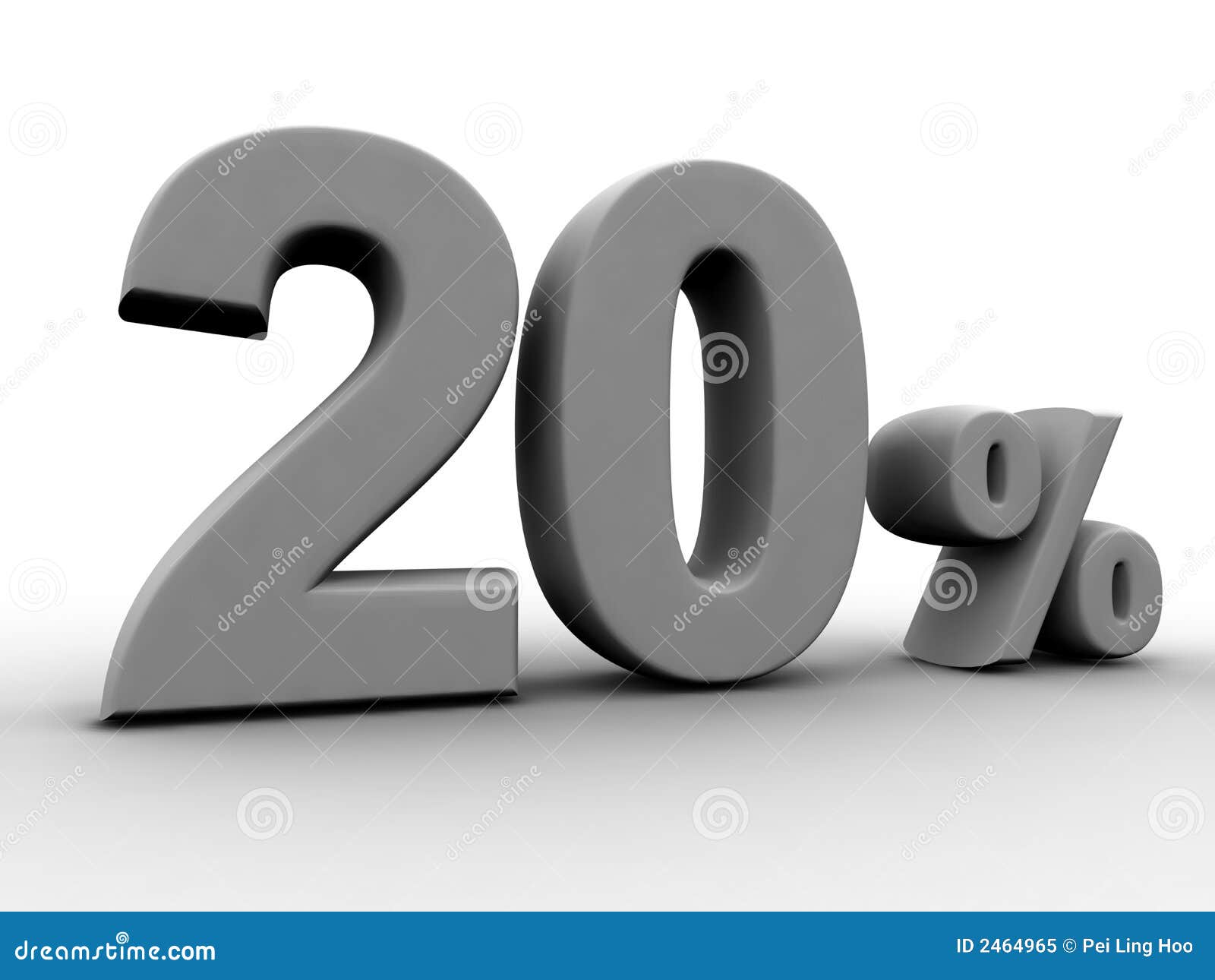 20 Prozent stock abbildung. Illustration von finanzierung - 2464965