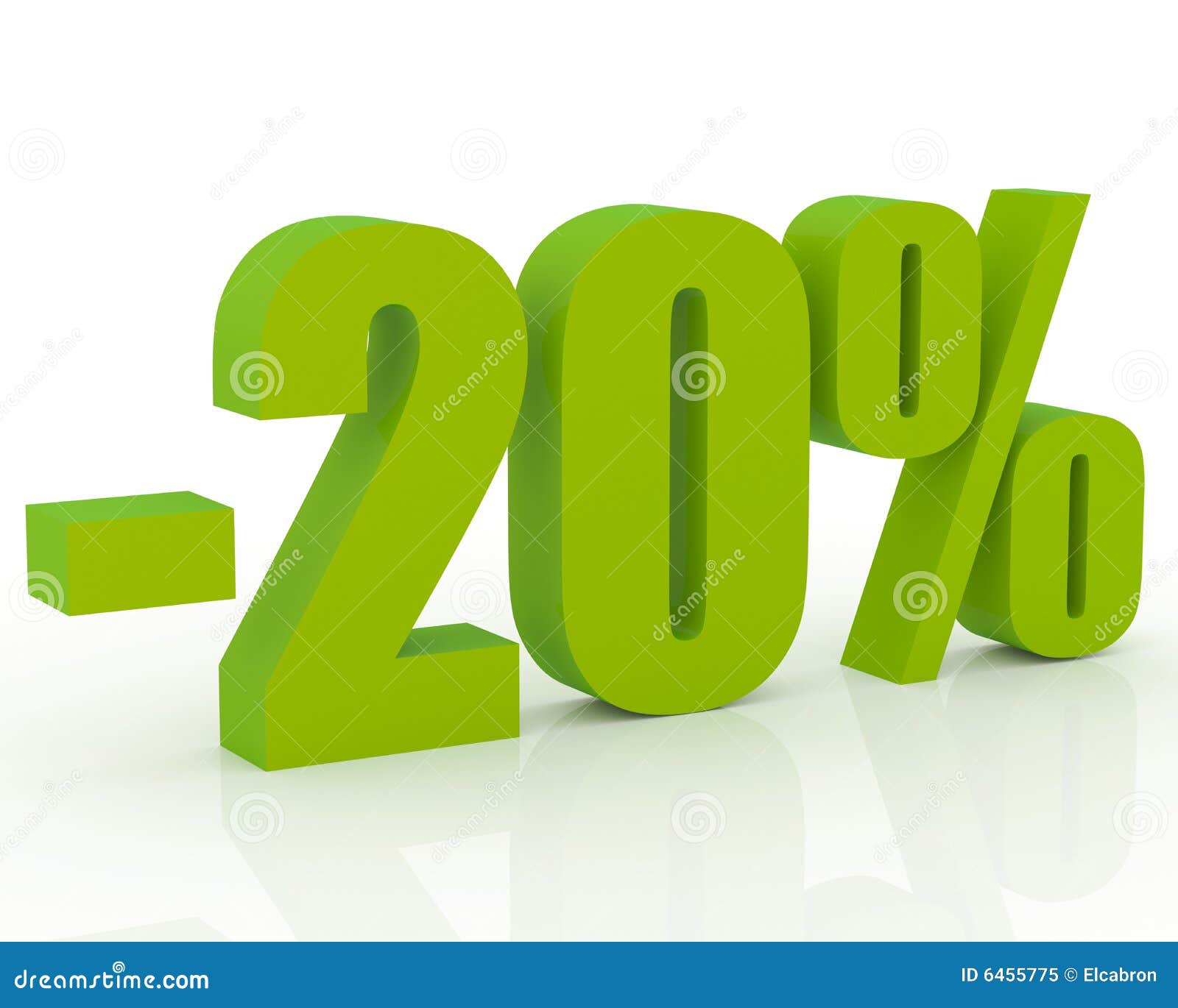 20% Rabatt stock abbildung. Illustration von studio, preis - 6455775