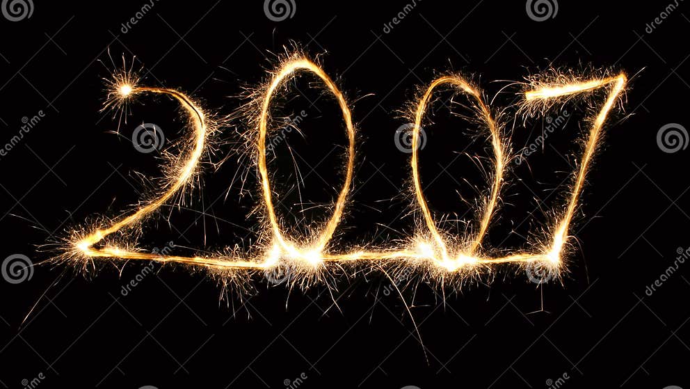 2007 sparkler 2 stock image. Image of energy, letters - 1431653
