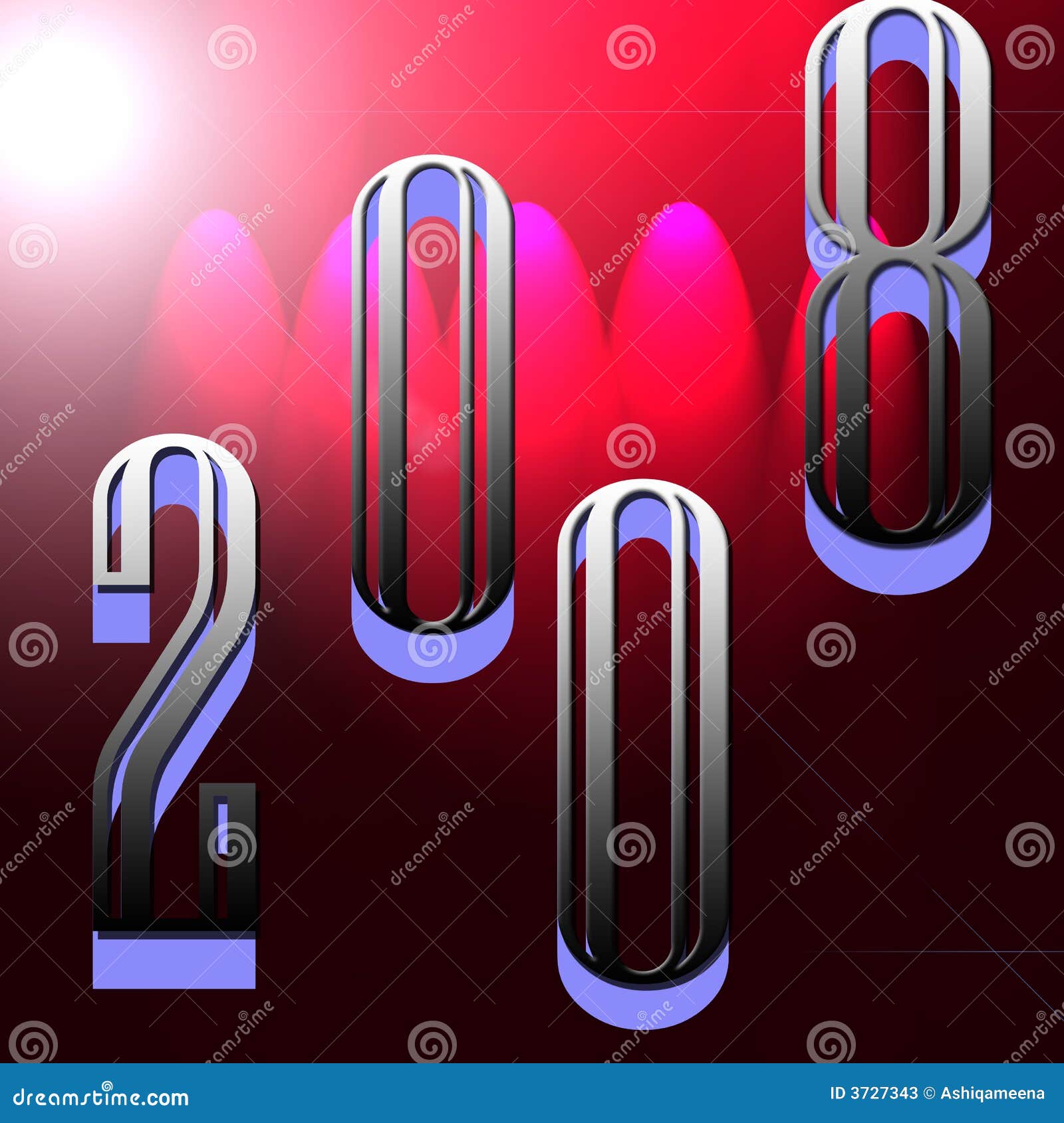 2008 años stock de ilustración. Ilustración de anual, blanco - 3727343