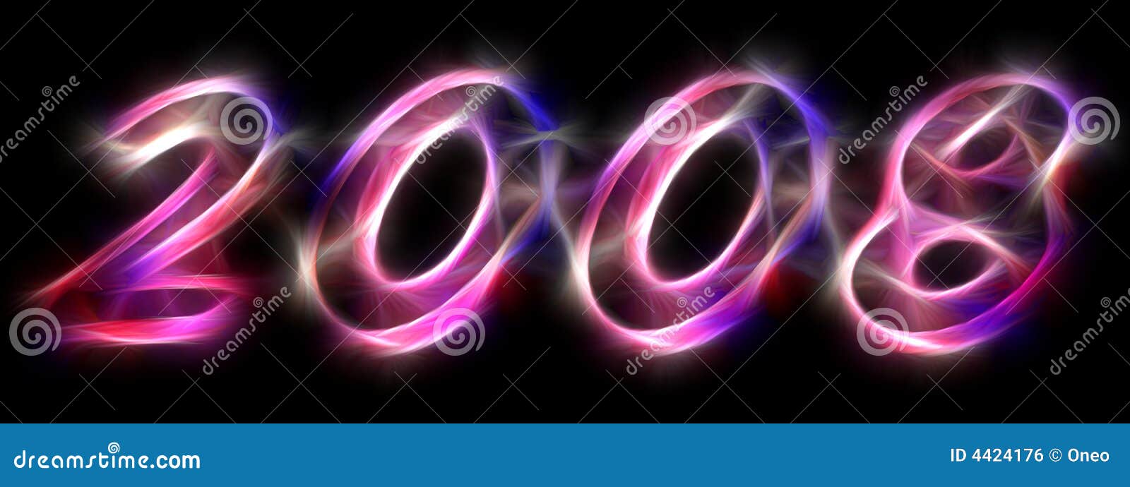 2008 - Exotic Light Letters Stock Illustration - Illustration of color ...