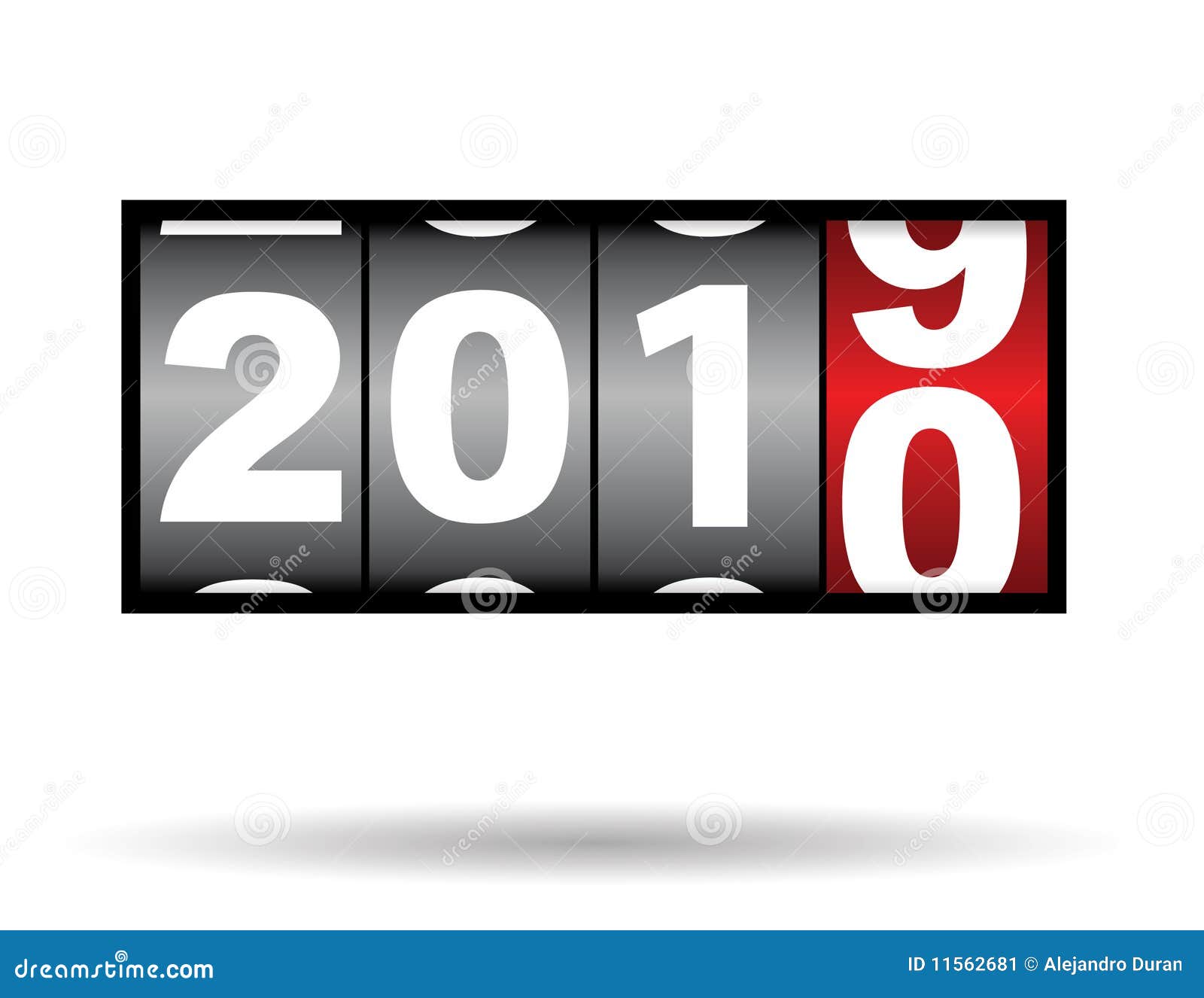 2009 2010 time stock vector. Illustration of december - 11562681