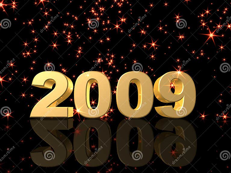 2009 stock illustration. Illustration of twinkle, winter - 6730954