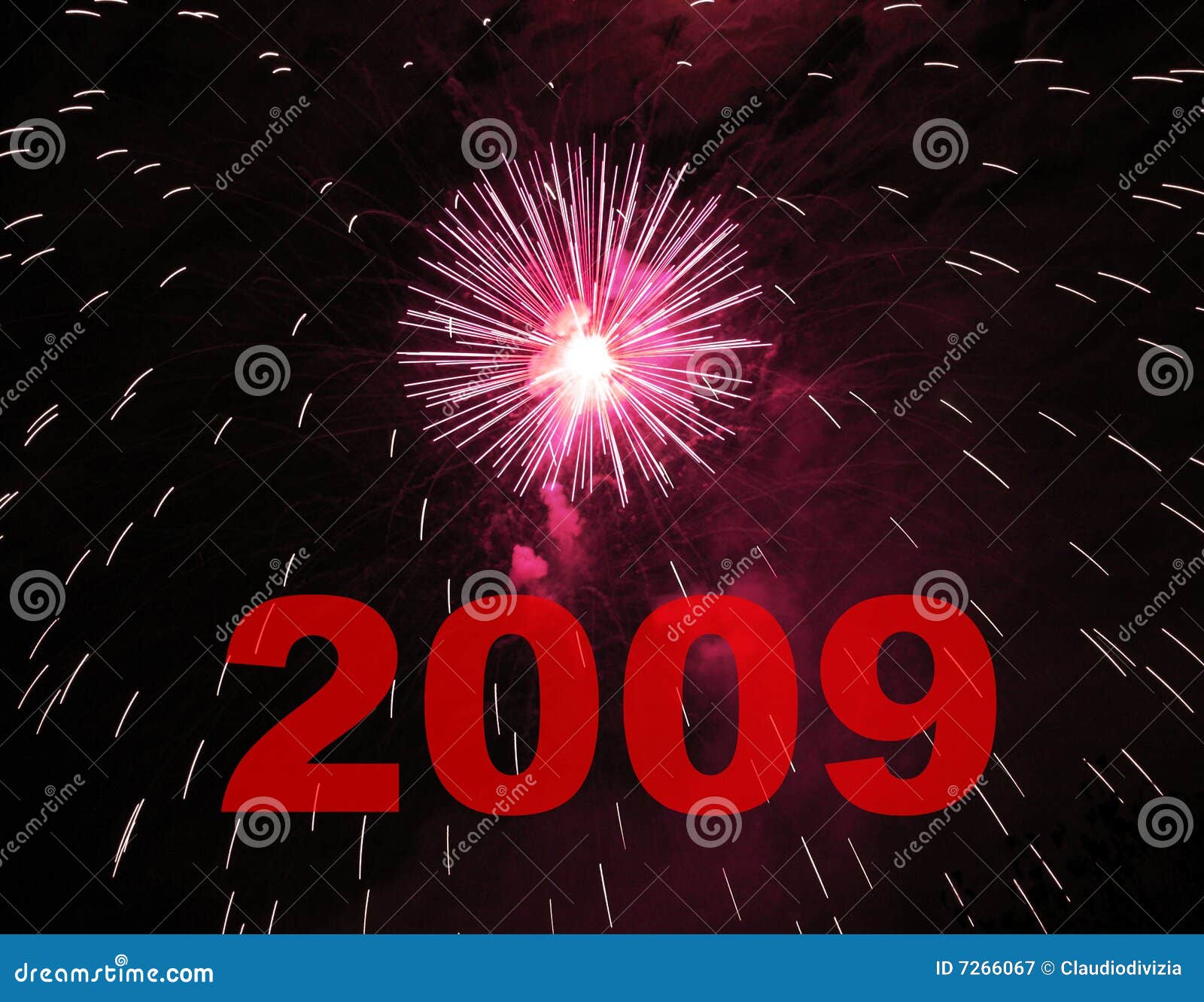 2009 stock image. Image of fireworks, fire, works, feast - 7266067