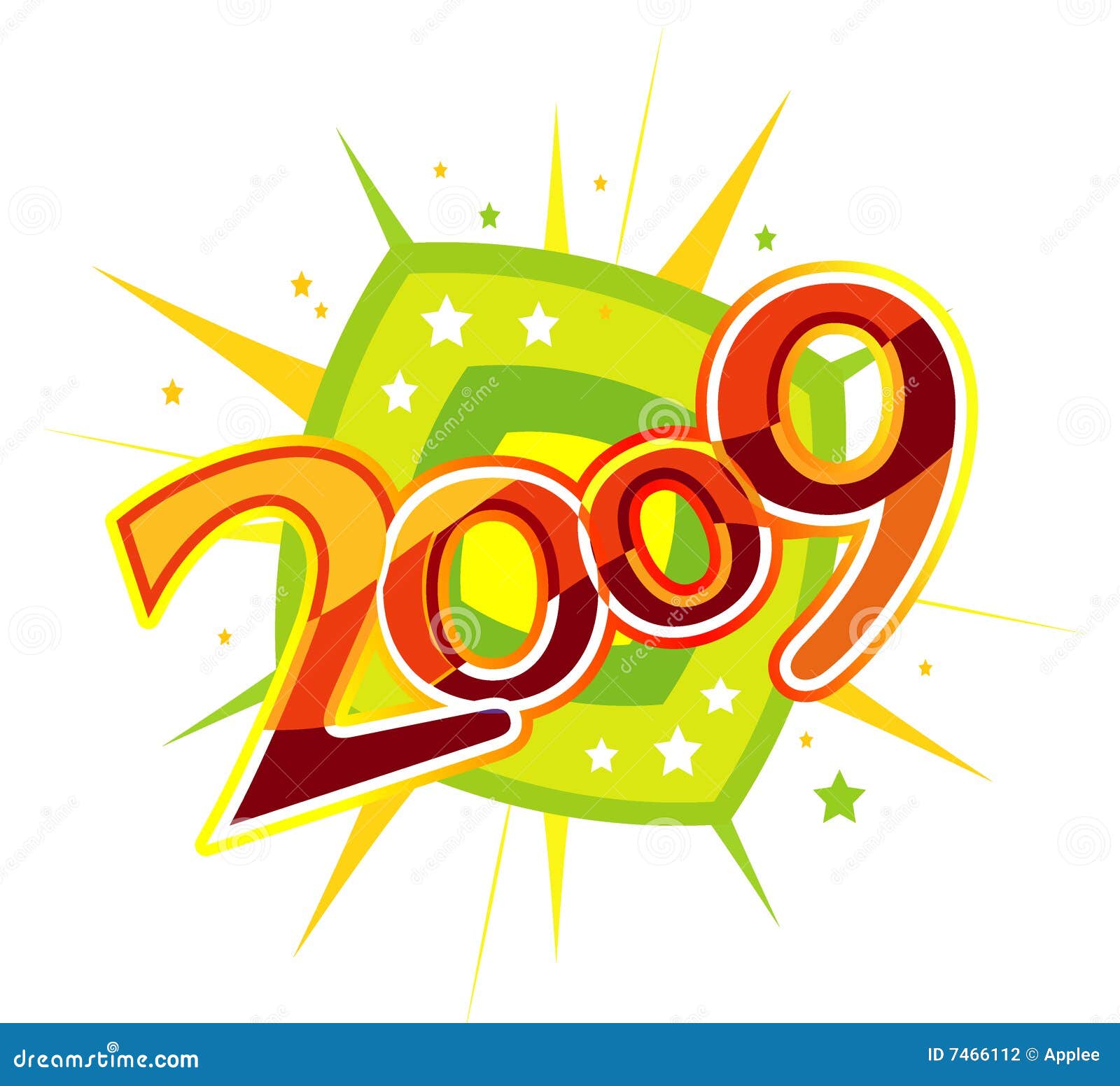 2009 stock vector. Illustration of celebration, design - 7466112