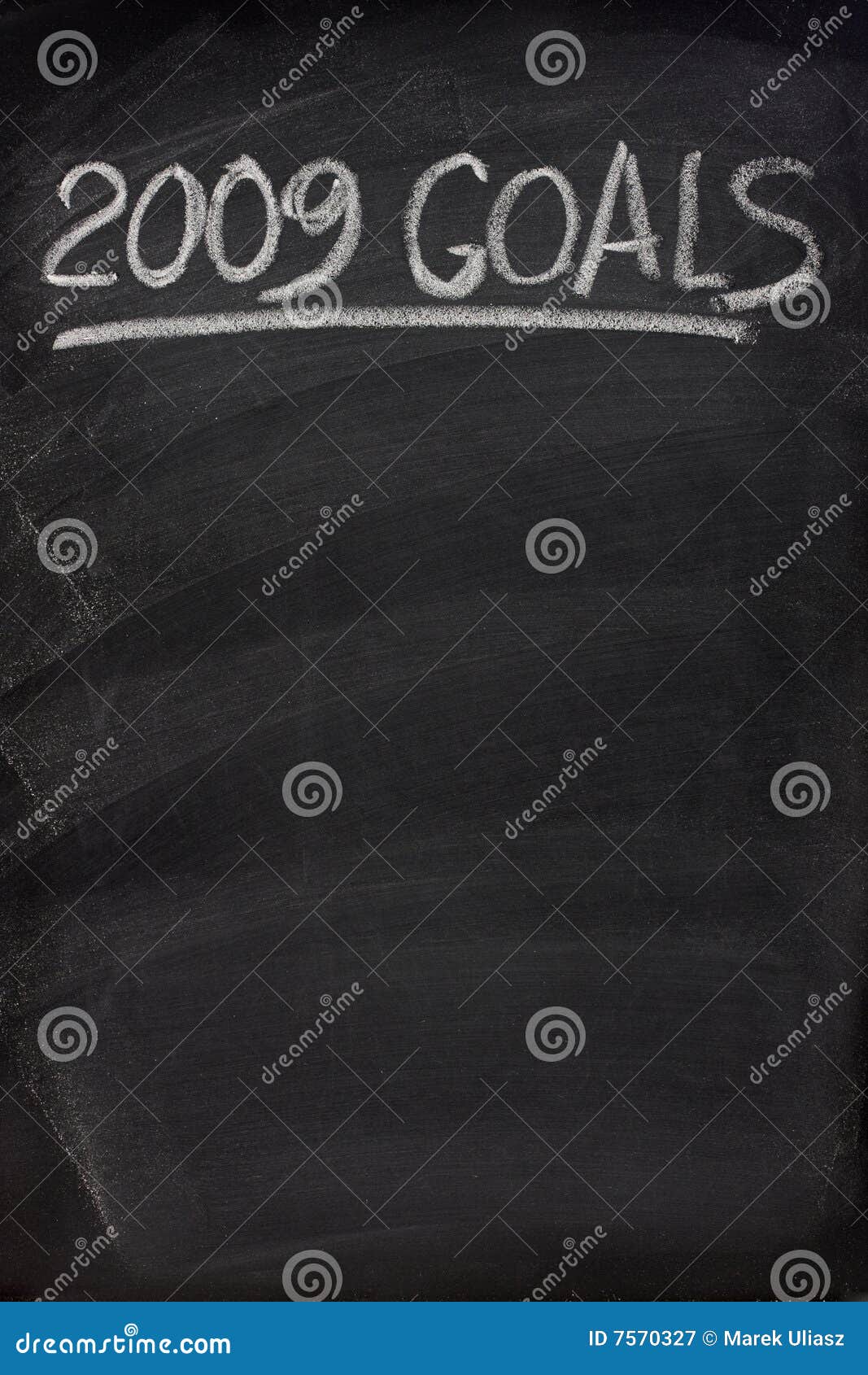 2009 Goals Title on Blackboard Stock Image - Image of resolution, black ...