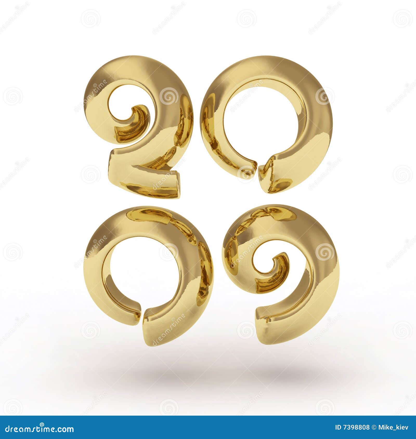 2009 golden number stock illustration. Illustration of rings - 7398808