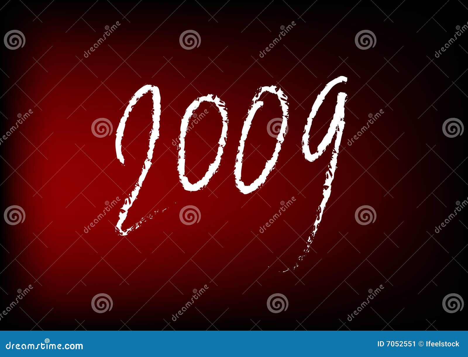 2009 New Year on Red stock vector. Illustration of glaze - 7052551