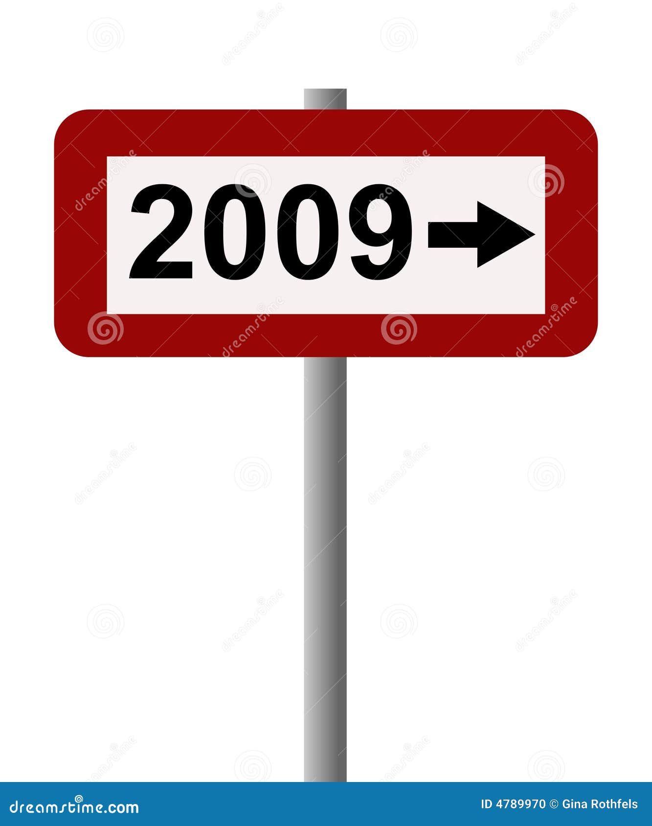 2009 sign stock vector. Illustration of message, arrow - 4789970