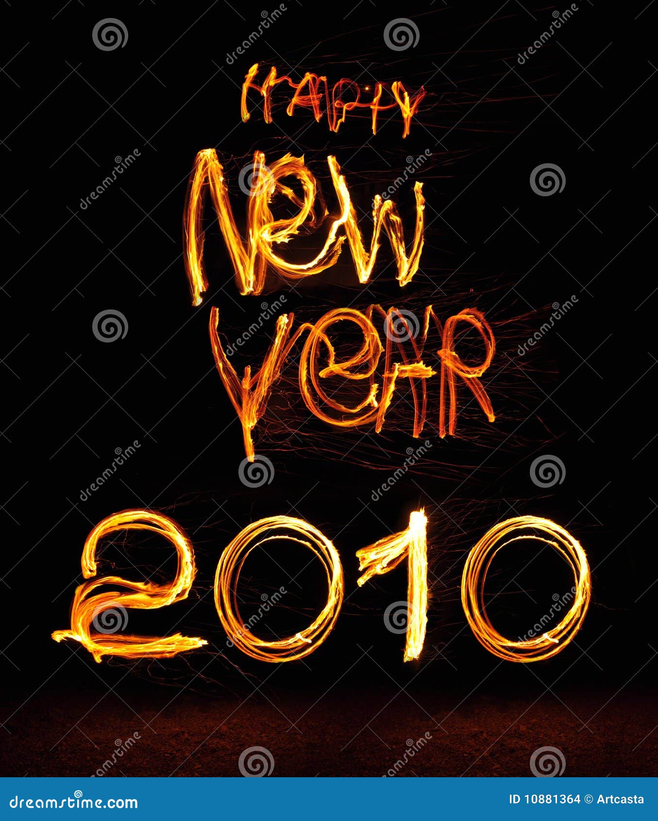2010 Happy New Year stock photo. Image of isolated, happy - 10881364