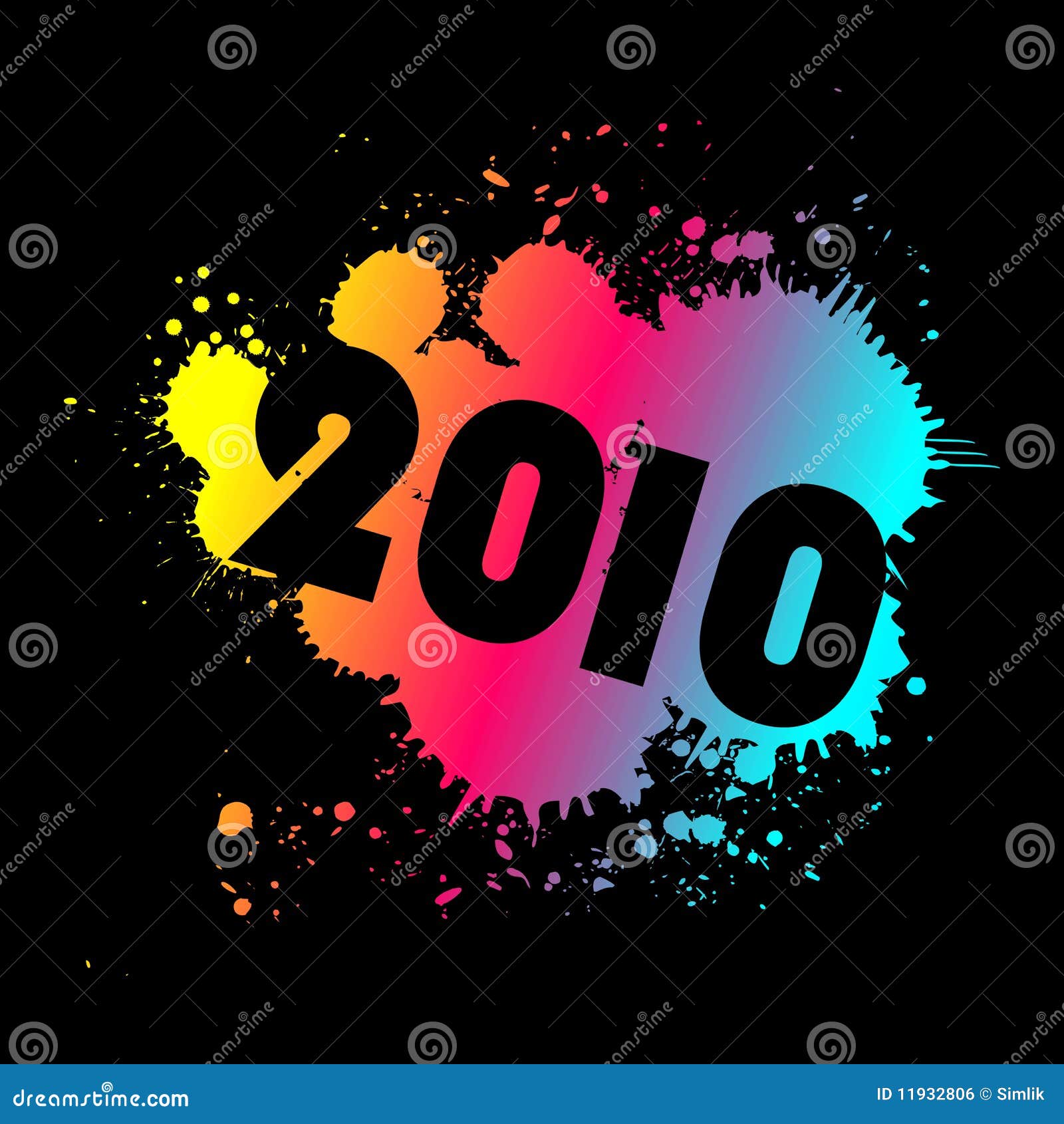 2010 illustration stock vector. Illustration of holiday - 11932806