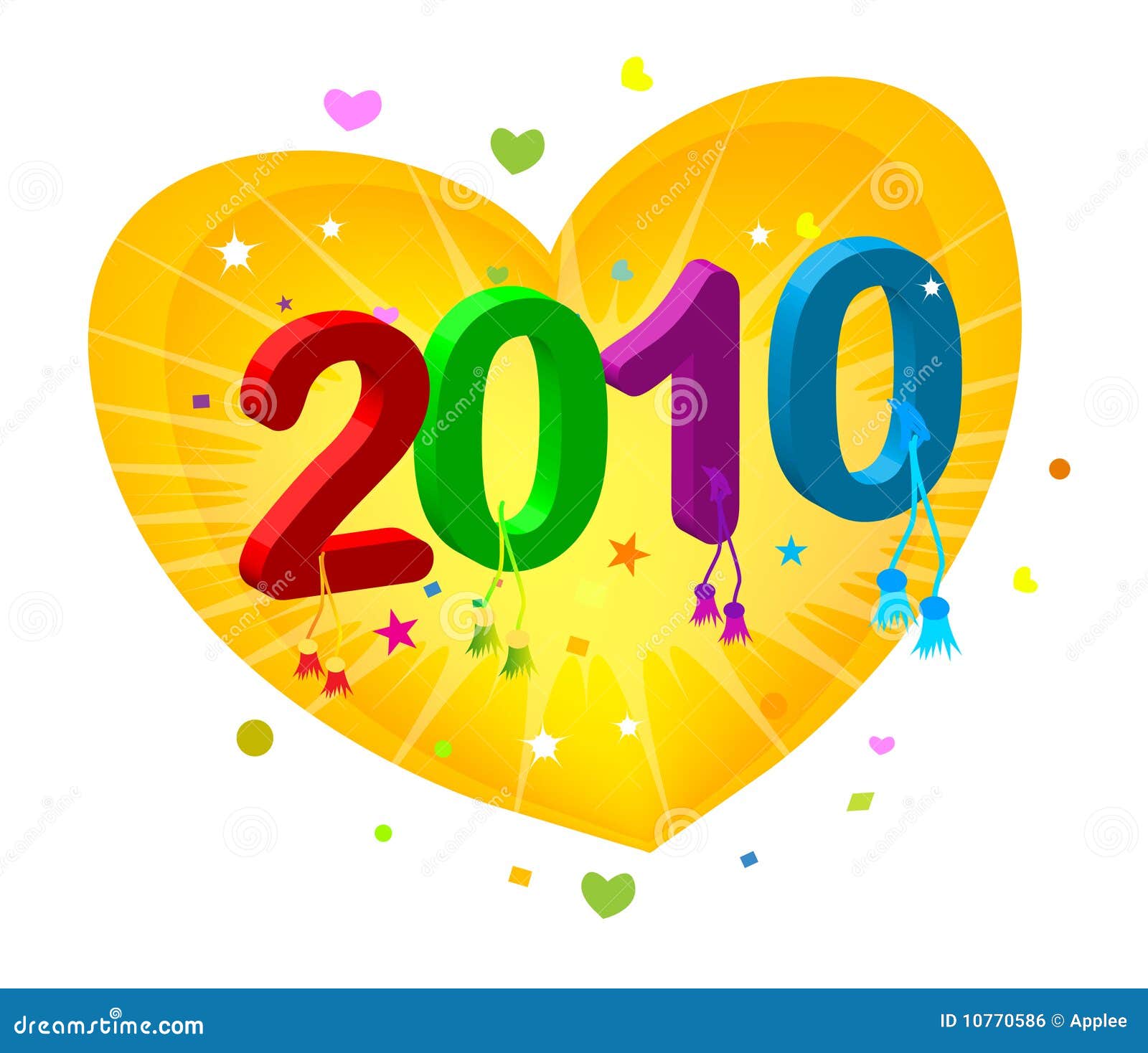 2010 new year stock illustration. Illustration of black - 10770586