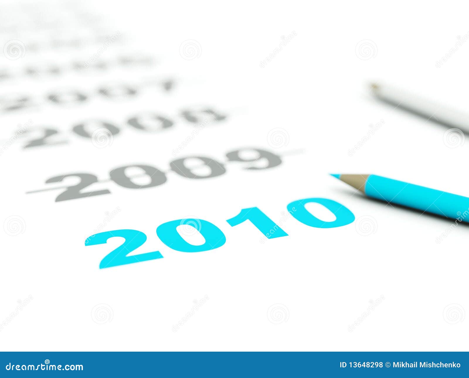 2010 sign with pencils stock illustration. Illustration of year - 13648298