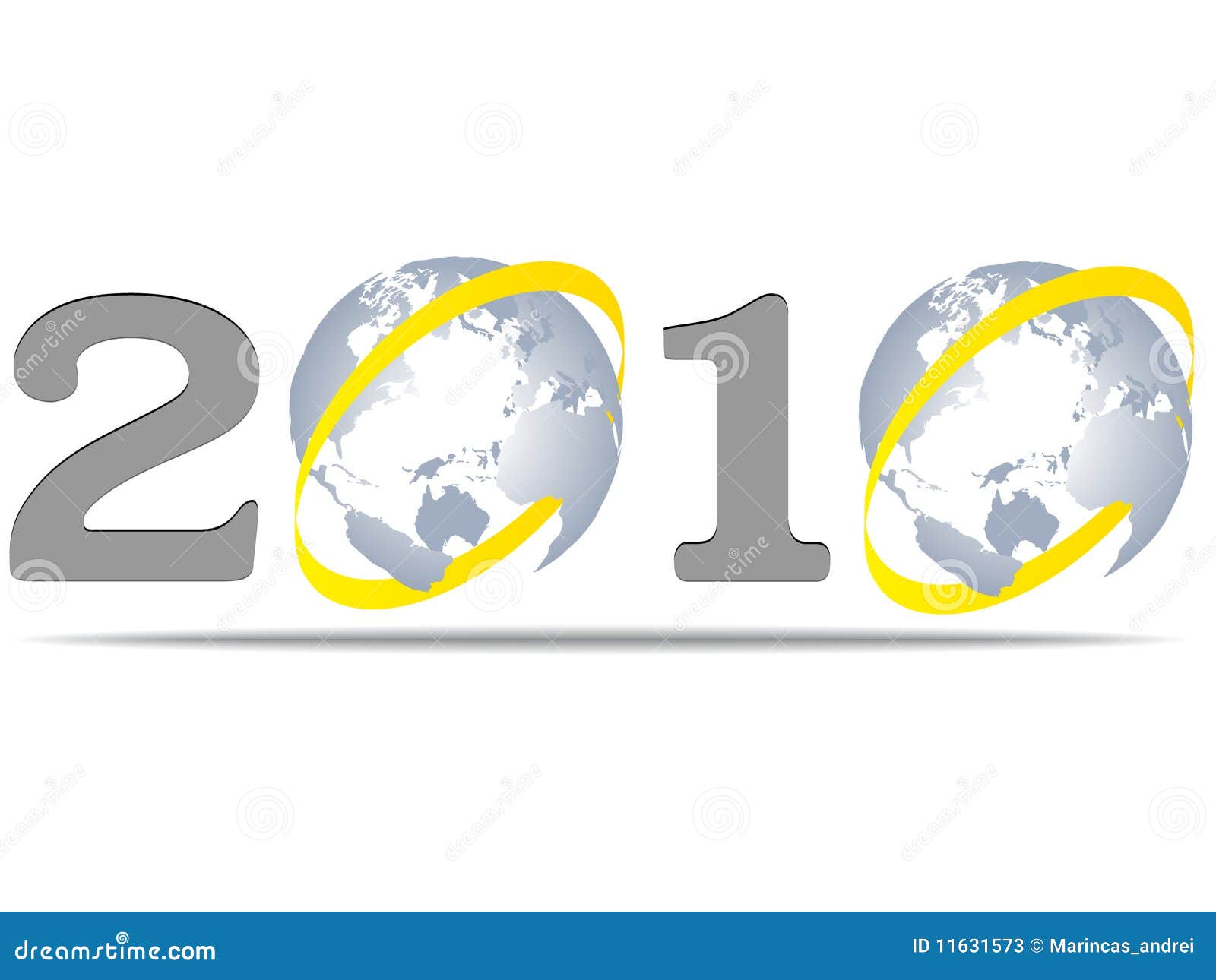 2010 year stock vector. Illustration of banner, world - 11631573