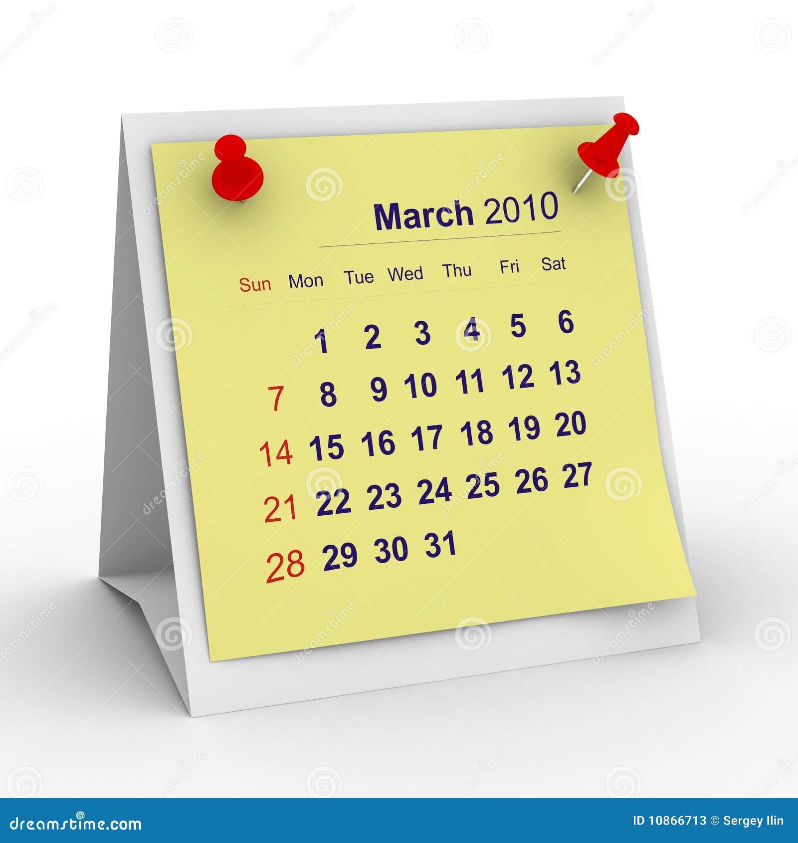 2010 year calendar. March stock illustration. Illustration of blank ...