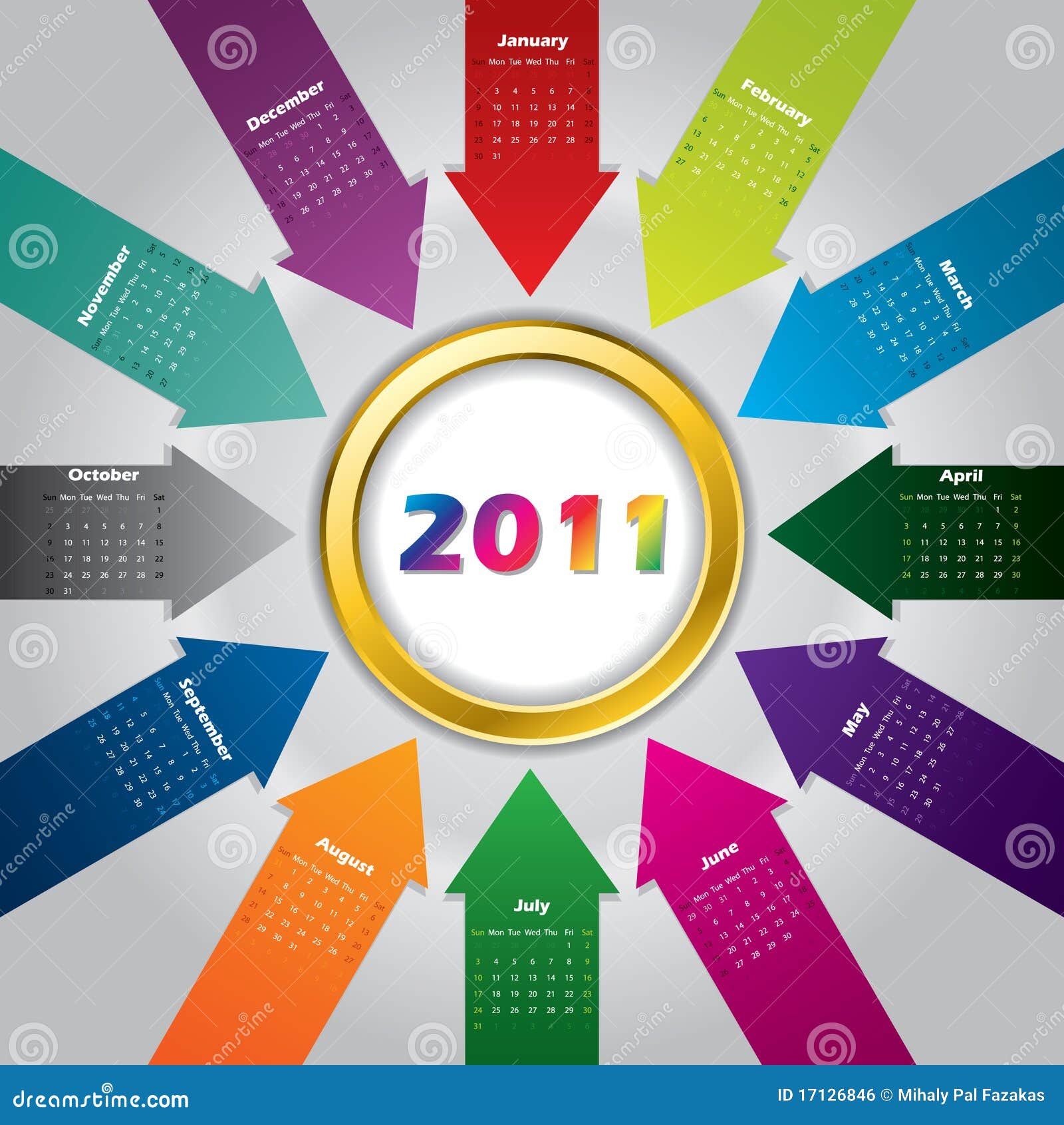 2011 arrow calendar design stock vector. Illustration of appointment ...