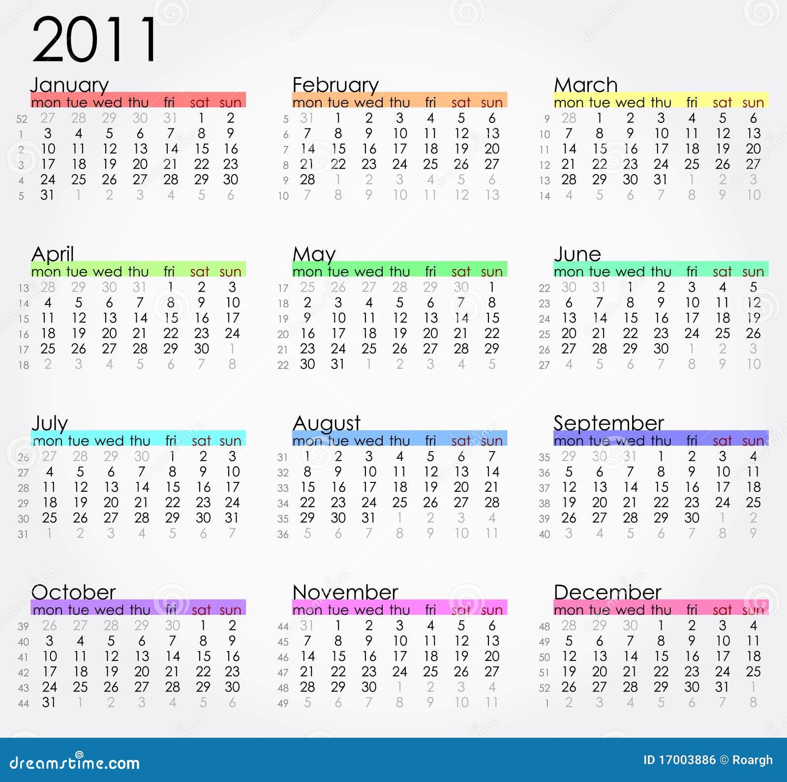 2011 calender stock illustration. Illustration of modern - 17003886
