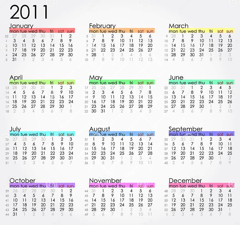 2011 calender stock illustration. Illustration of modern - 17003886