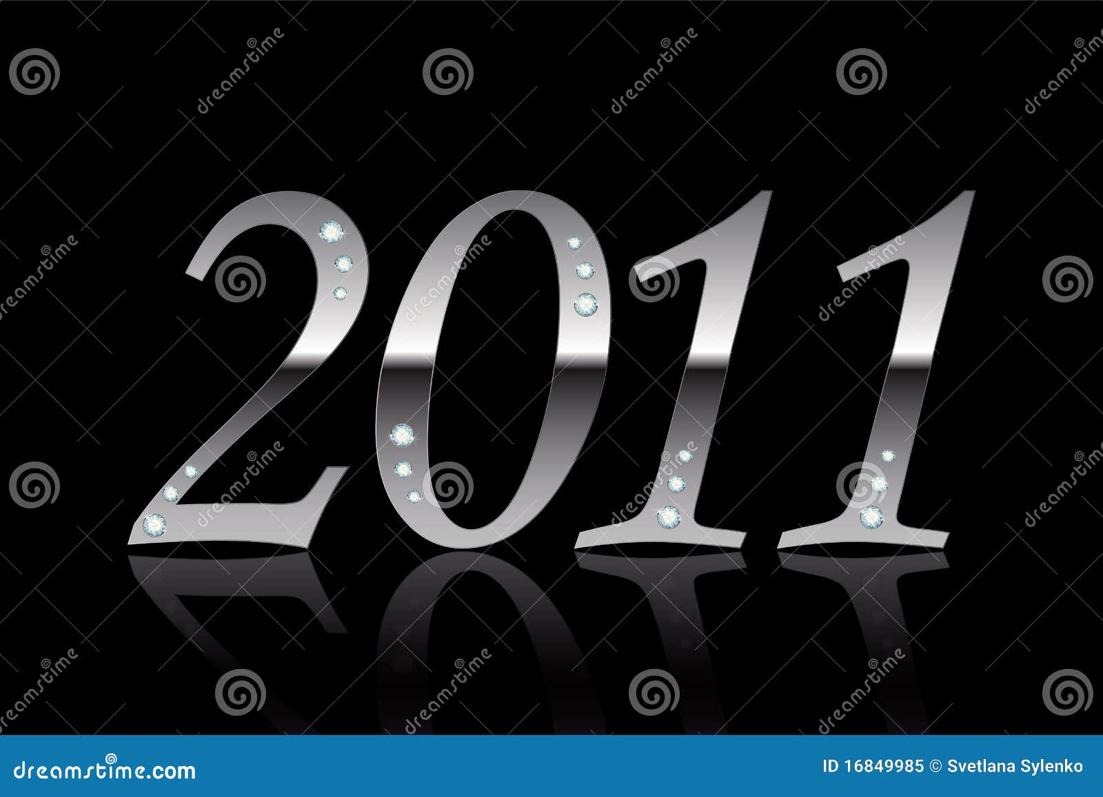 Of 2011 Year Formed from Diamonds Stock Vector - Illustration of ...