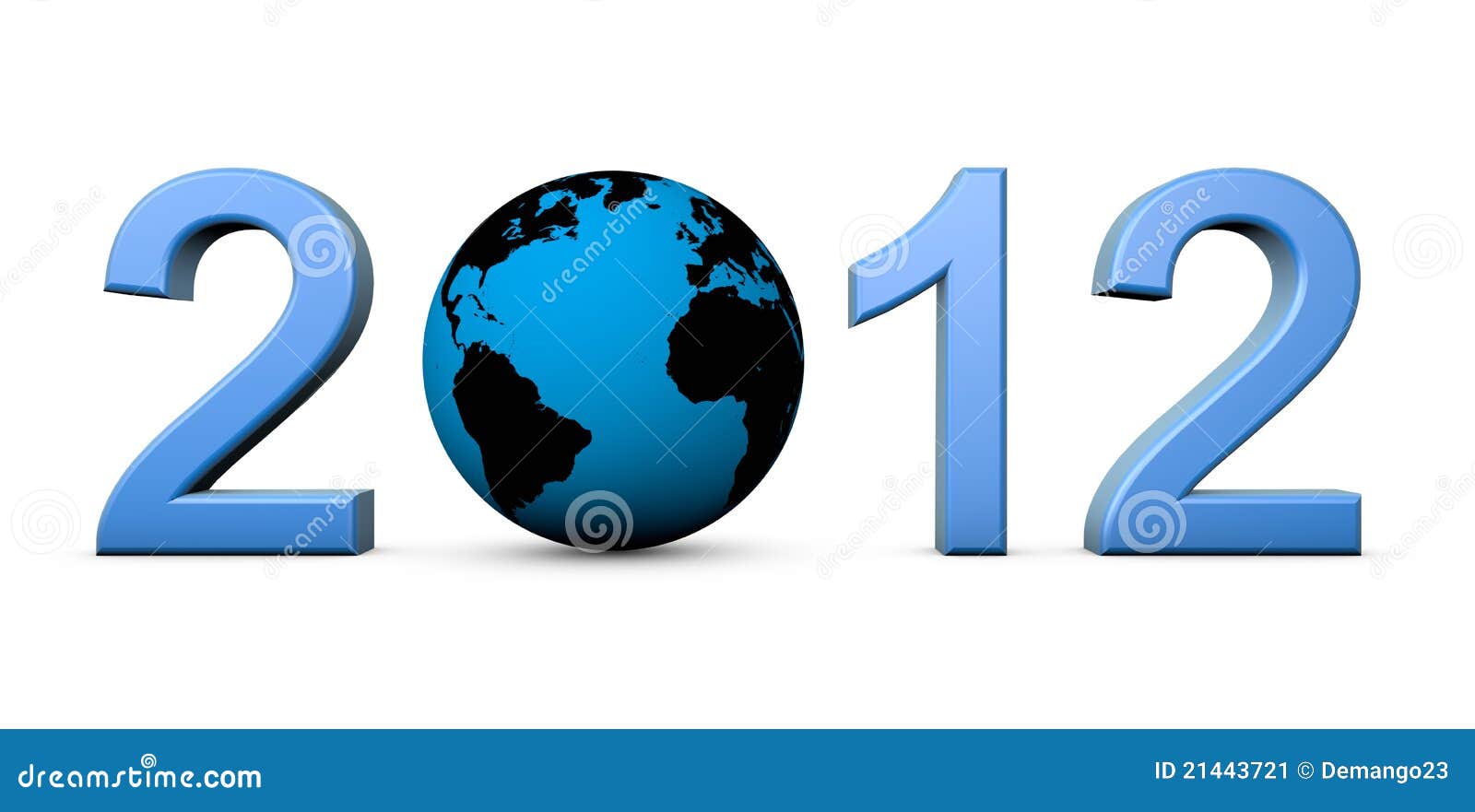 2012 with the earth stock illustration. Illustration of celebration ...