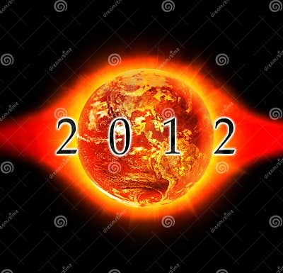 2012 the end of the world stock illustration. Illustration of fire ...