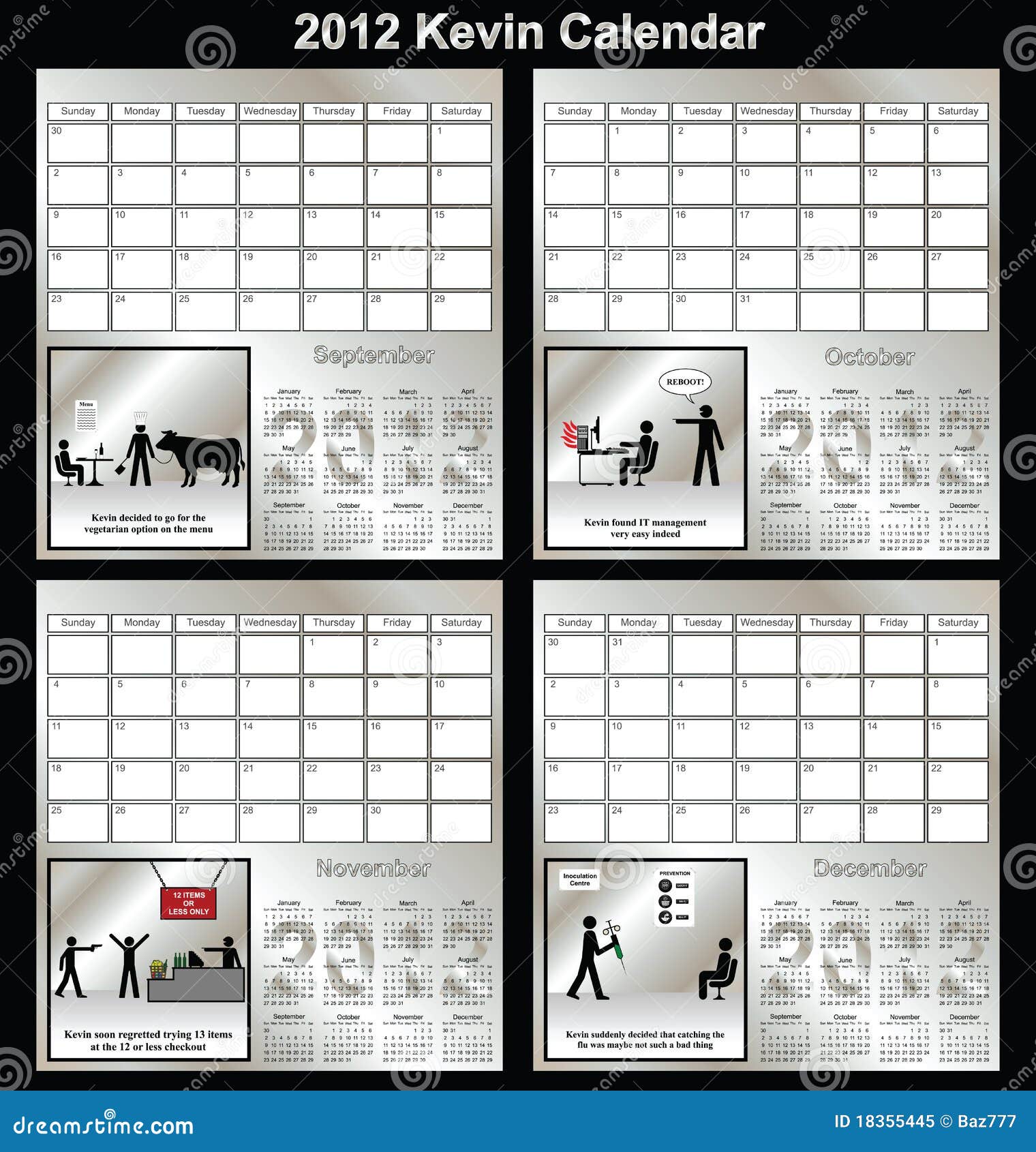 Kevin Series Graphics Vector Illustration | CartoonDealer.com #20345210