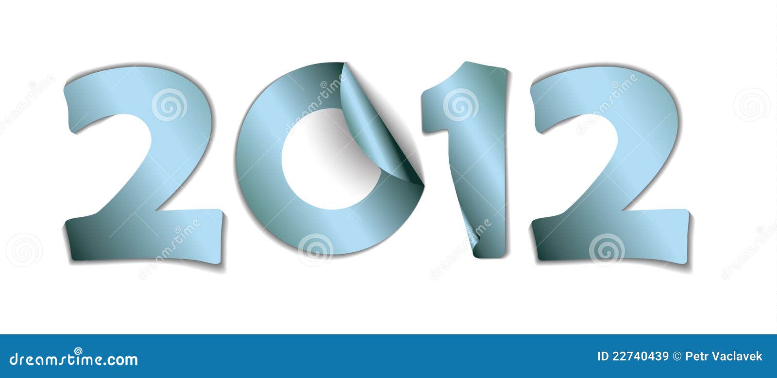 2012 Made from Vector Blue Stickers Stock Vector - Illustration of ...