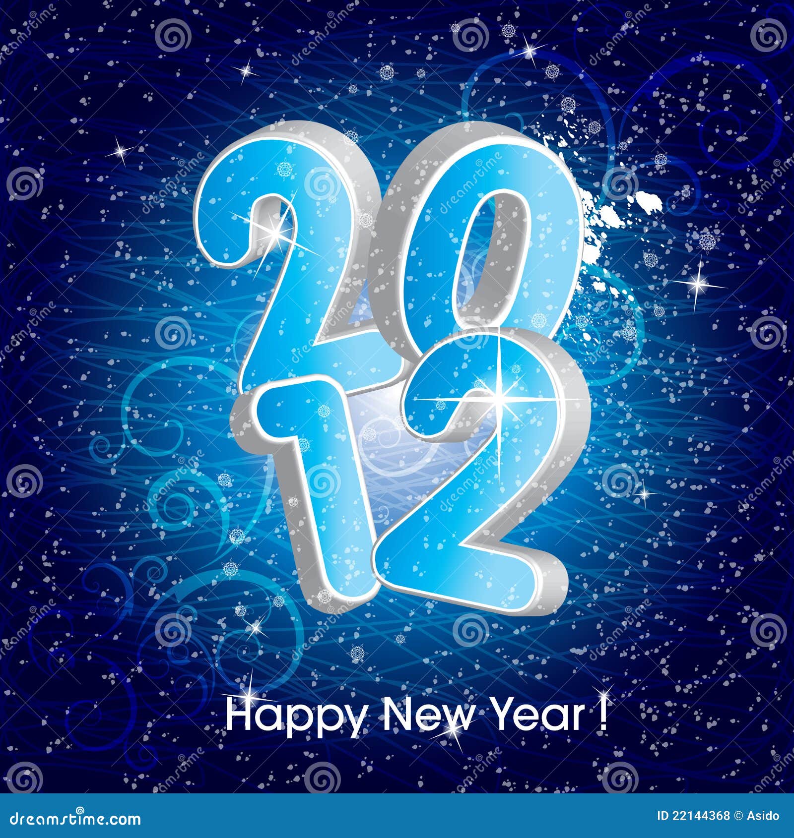 2012 new year stock vector. Illustration of winter, christmas - 22144368