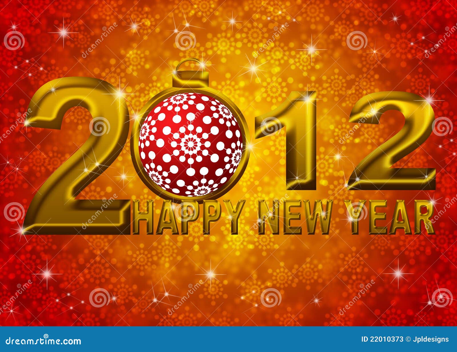 2012 New Year Snowflakes Ornament Illustration Stock Illustration ...