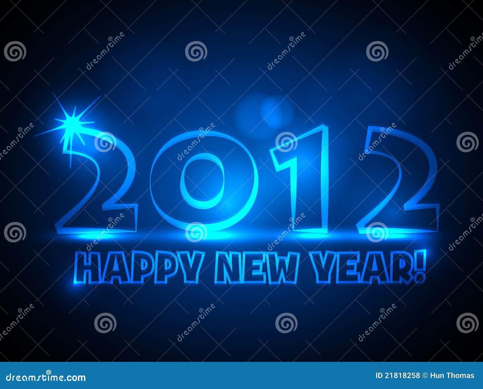 2012 New Year Vector Card stock vector. Illustration of holiday - 21818258