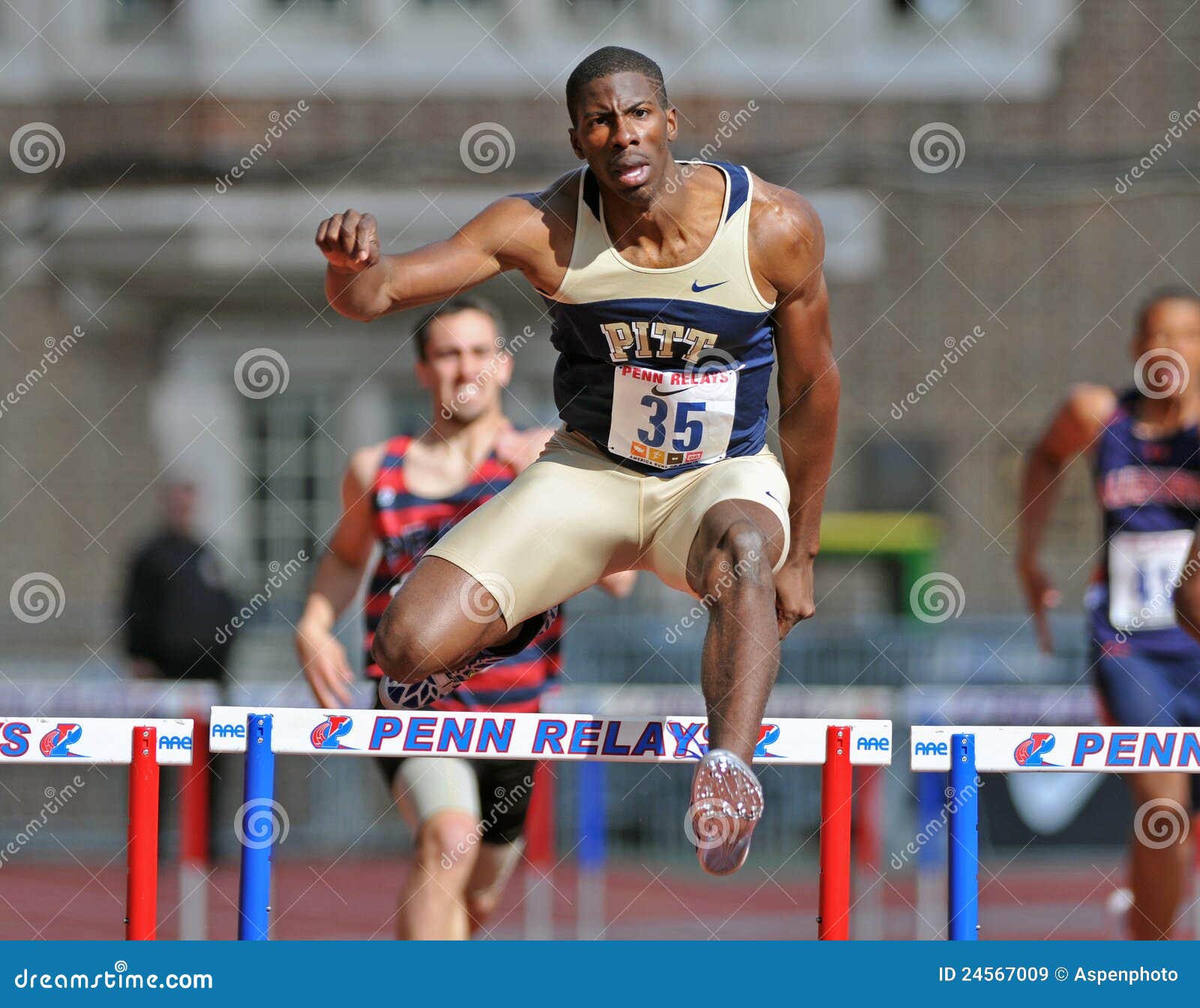 2012 Penn Relays - Mens Hurdles Editorial Stock Image - Image of leap ...