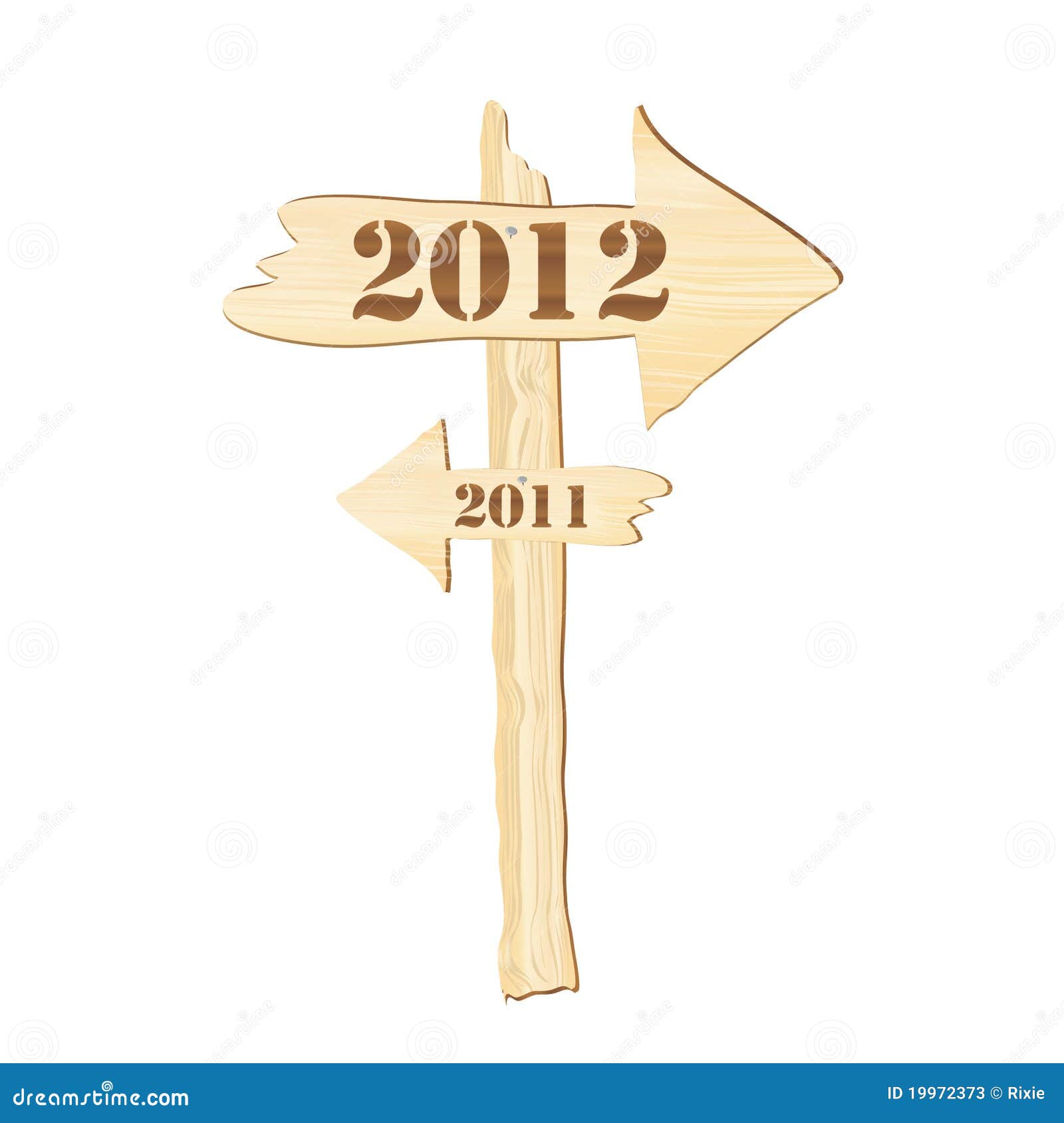 2012 sign stock vector. Illustration of directional, post - 19972373