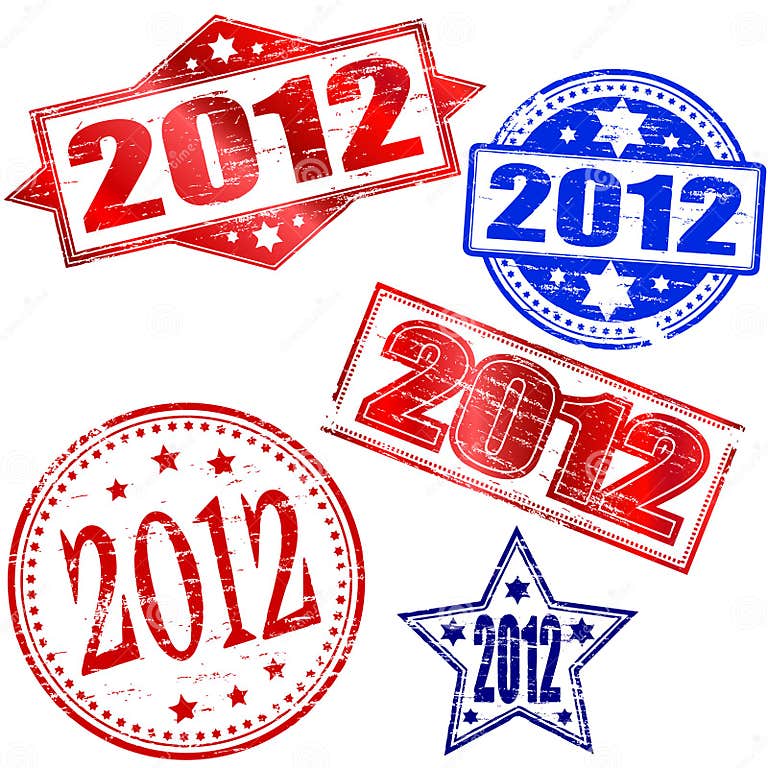 2012 Stamps stock vector. Illustration of badge, happy - 21954174