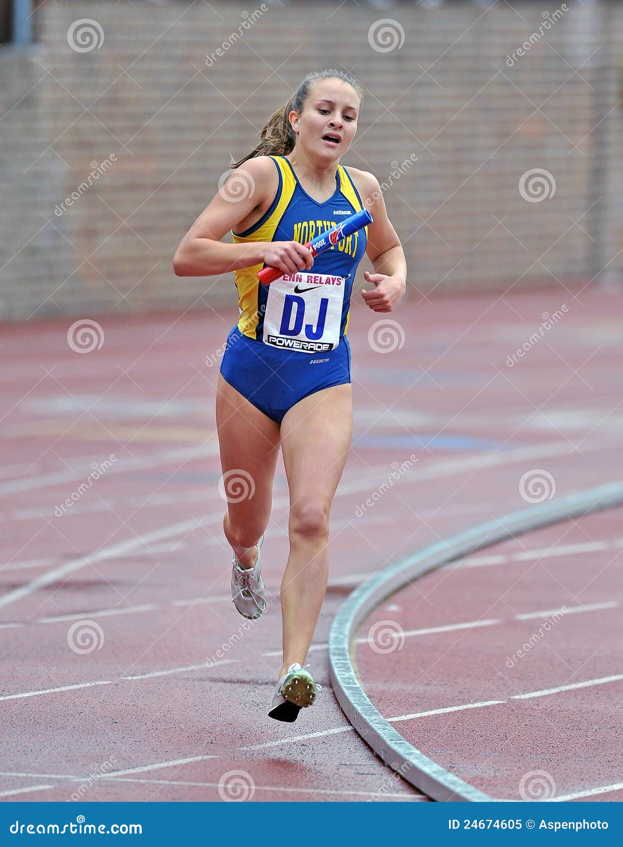 2012 Track - Female HS Relay Runner Editorial Image - Image of ...