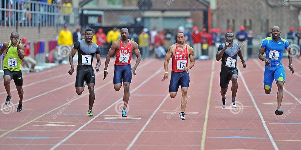 2012 Track and Field - 100 Meter Dash Editorial Stock Image - Image of ...