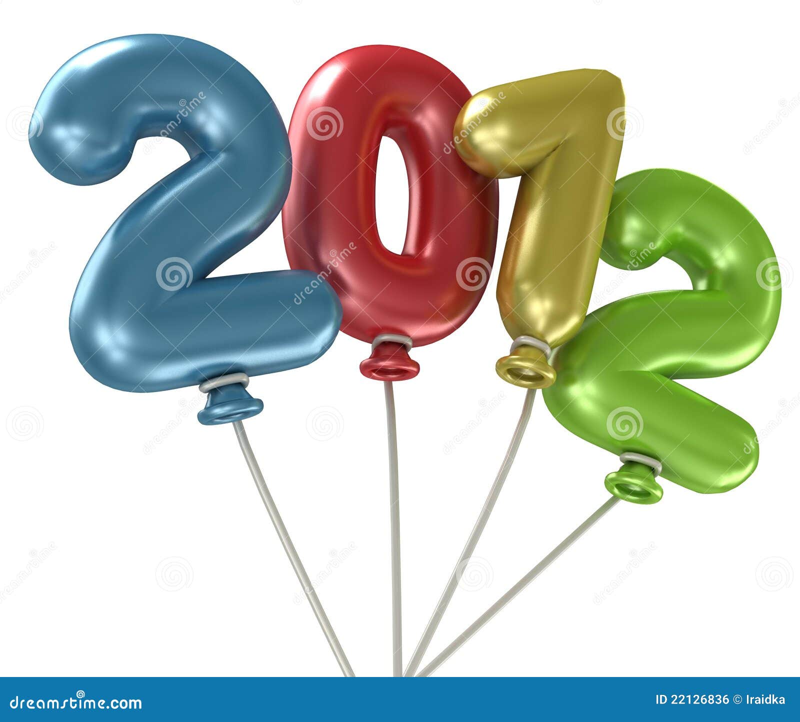 2012 Year Balloons stock illustration. Illustration of happiness - 22126836