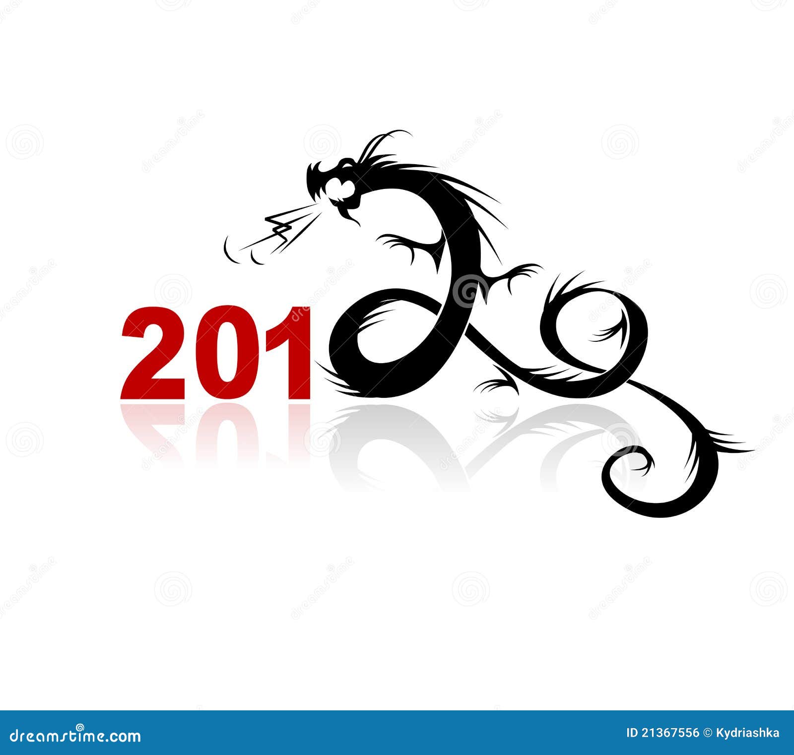 2012 Year Of The Water Dragon Vector Illustration | CartoonDealer.com ...