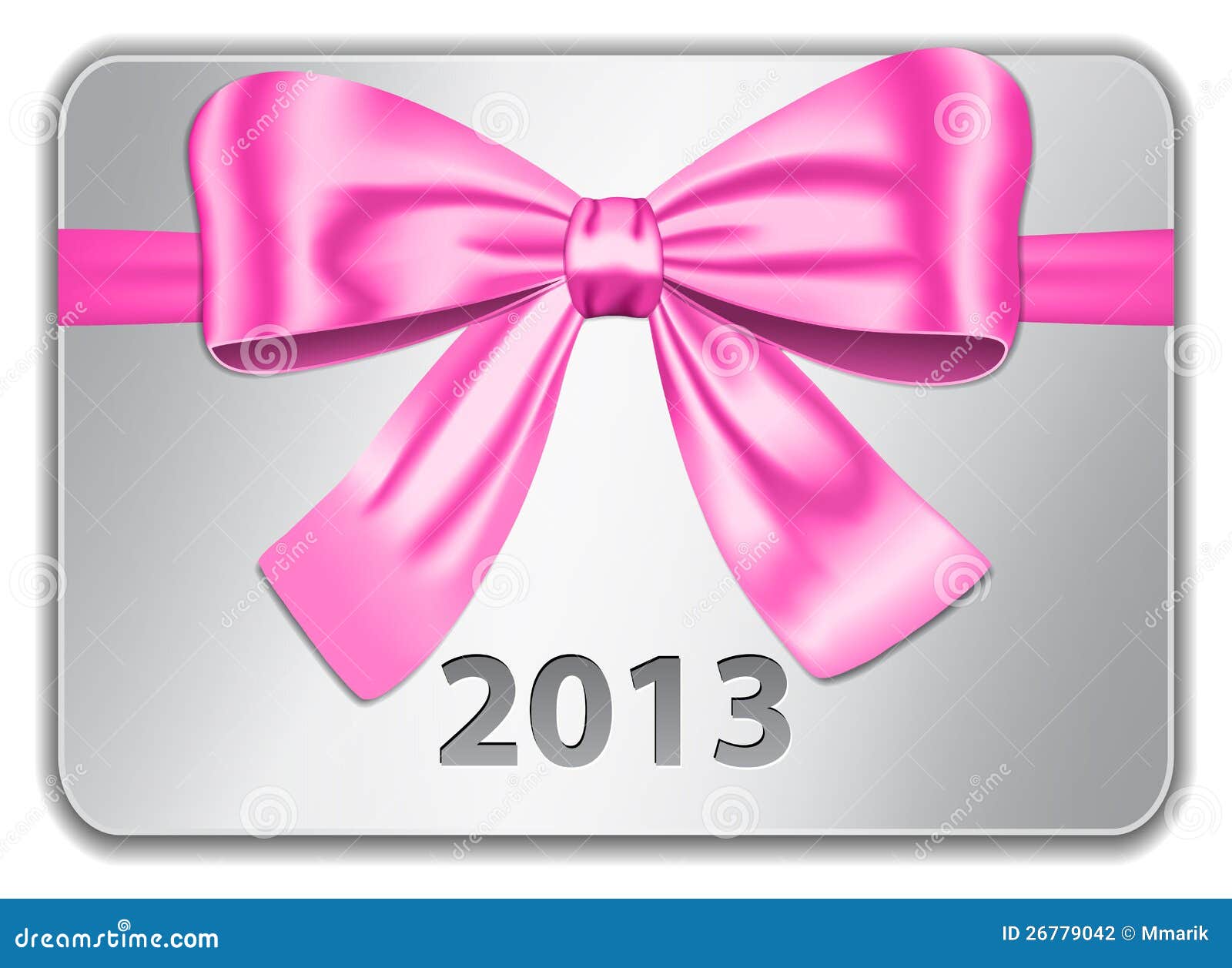 2013 card with pink bow stock vector. Illustration of festive - 26779042