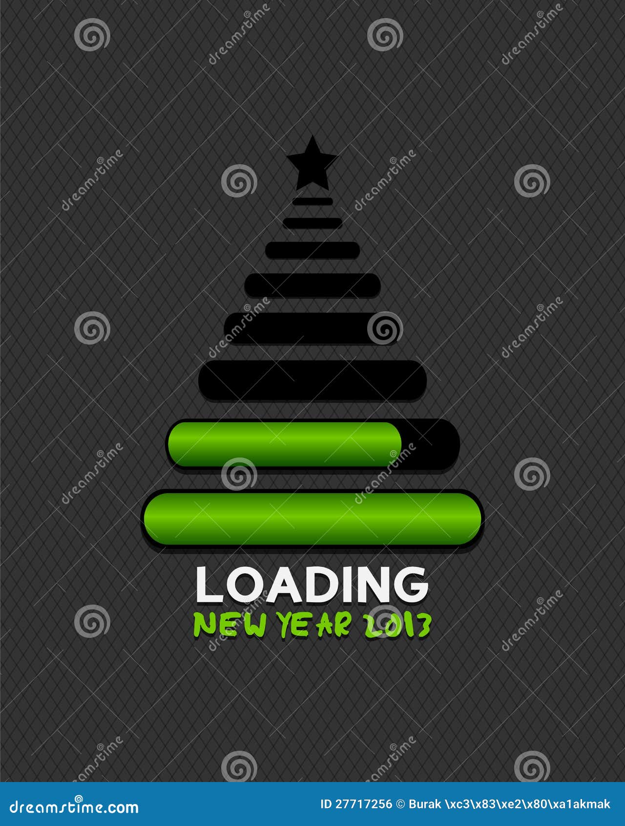 2013 Christmas Tree Made from Internet Loading Bar Stock Vector ...