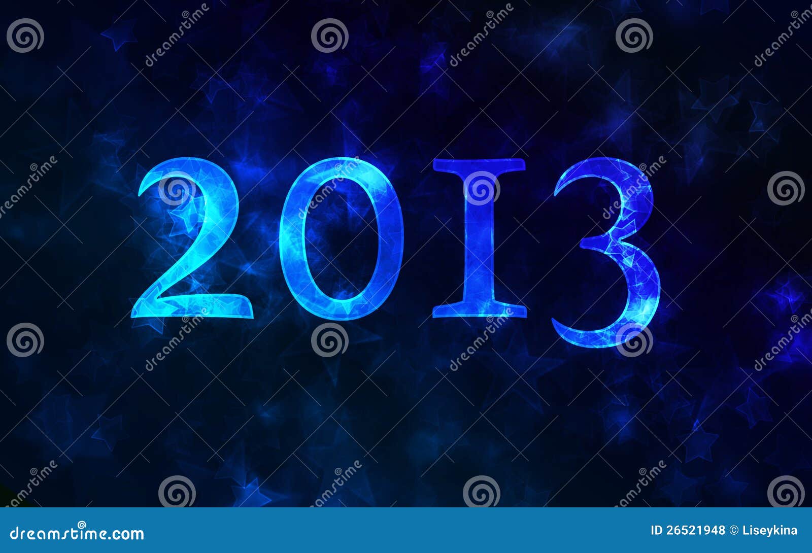 2013 Number on a Blurred Background. Stock Illustration - Illustration ...