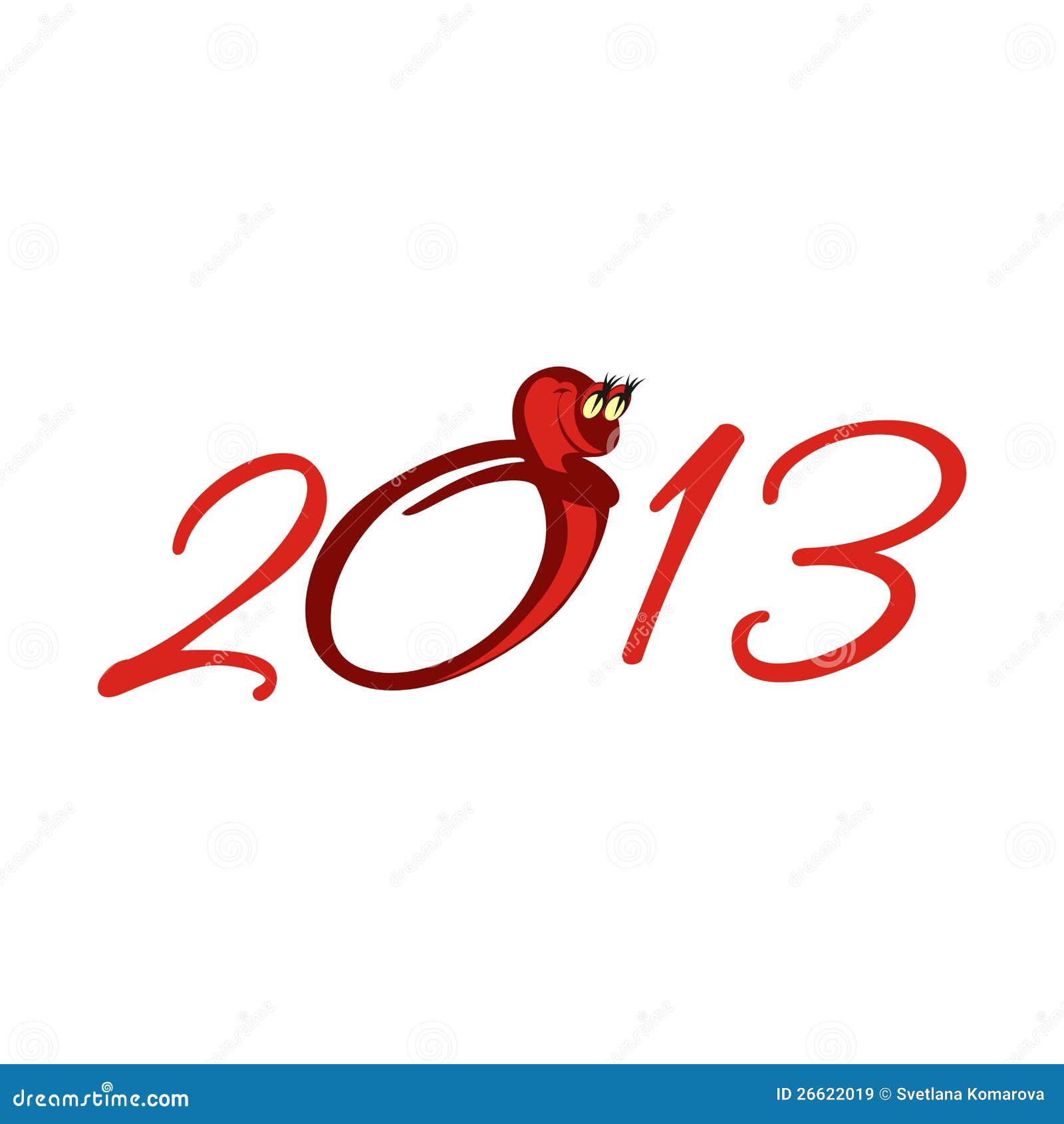 2013 year of the snake stock vector. Illustration of product - 26622019