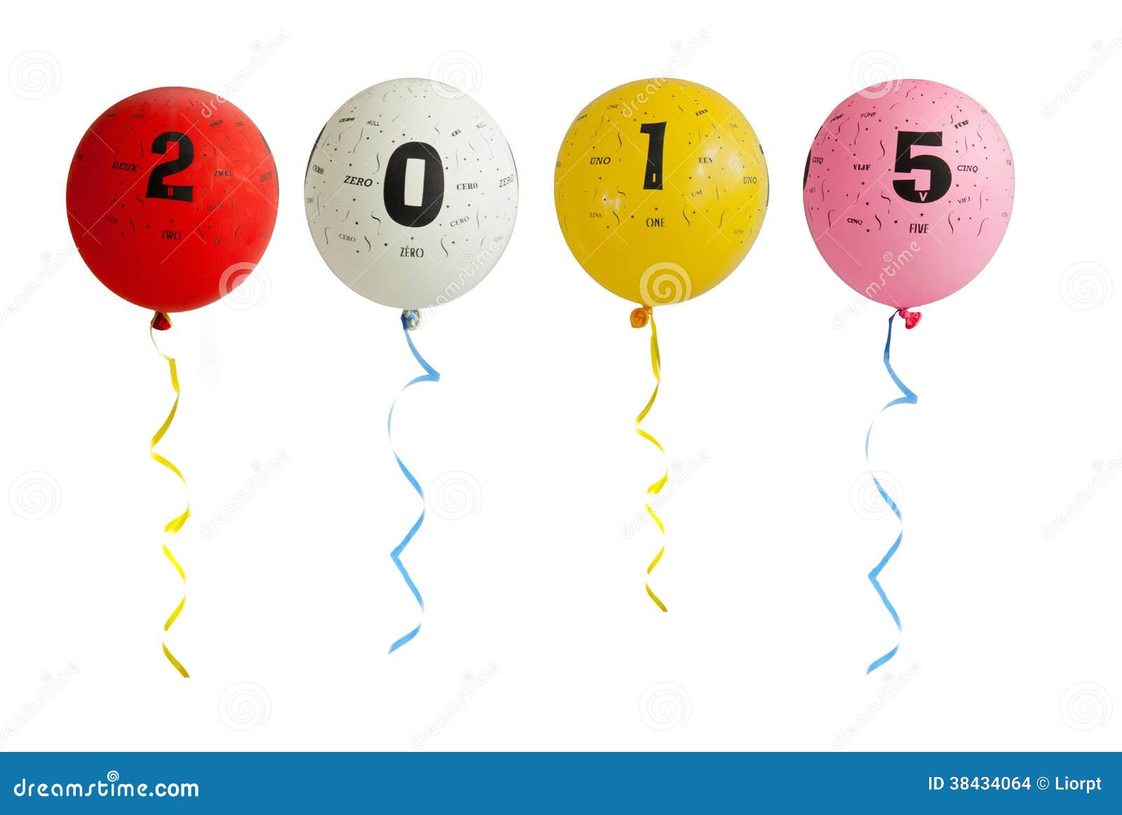 2015 Balloons stock photo. Image of threedimensional - 38434064
