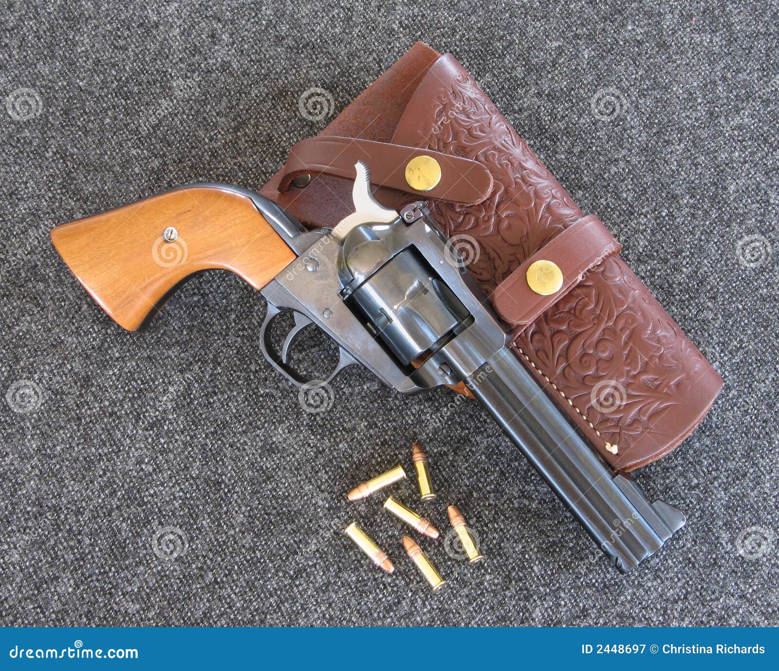 22 caliber revolver stock image. Image of cowboy, caliber - 2448697
