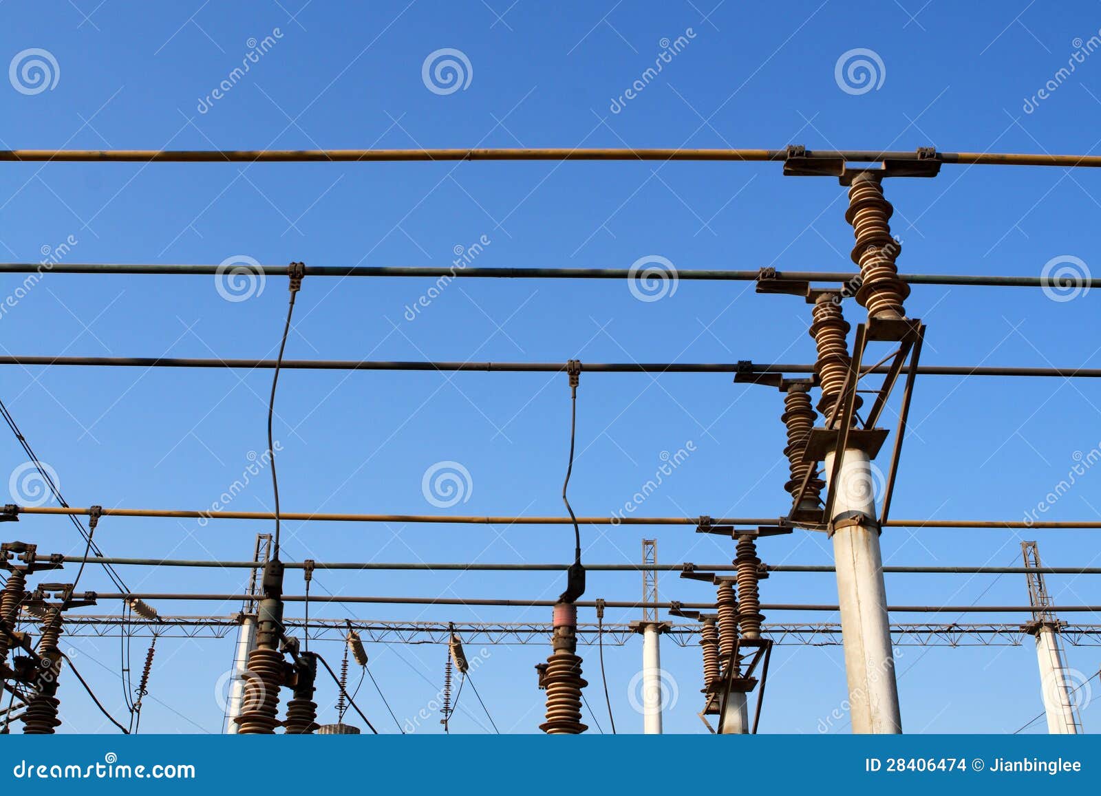 22KV substation equipment stock photo. Image of wire - 28406474