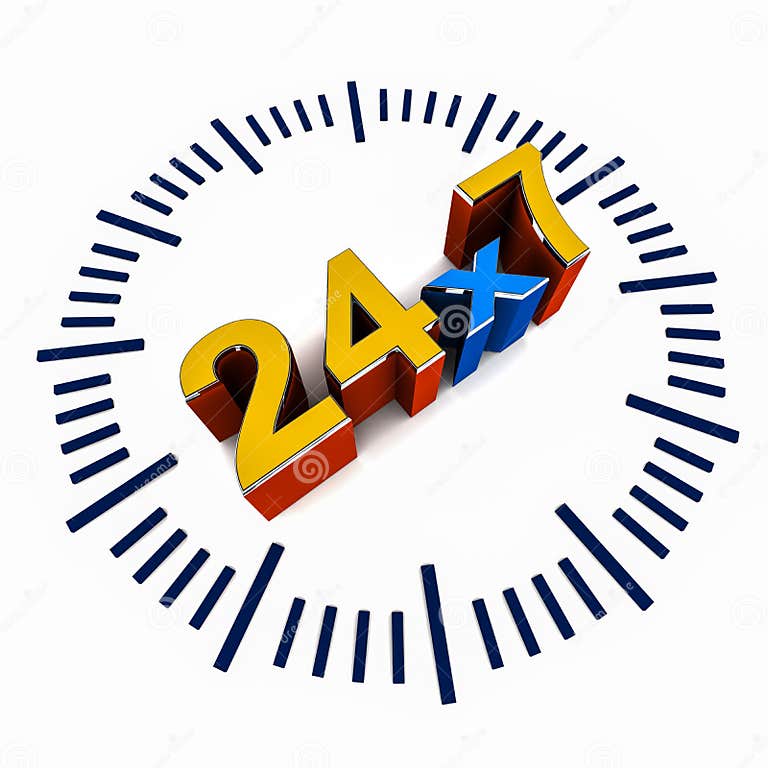 24 by 7 schedule stock illustration. Illustration of weekend - 26339431