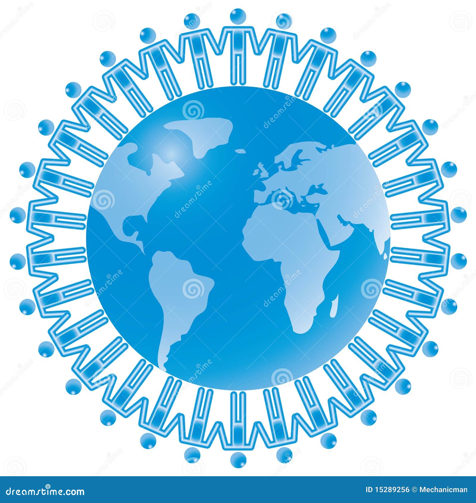 24. Global Teamwork in Blue Stock Vector - Illustration of ...