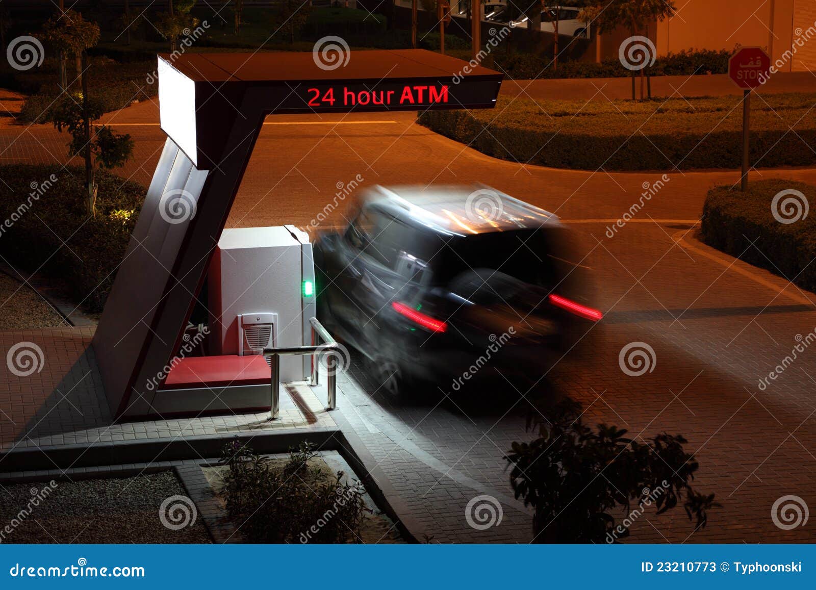24 hour ATM stock image. Image of throw, transport, town - 23210773